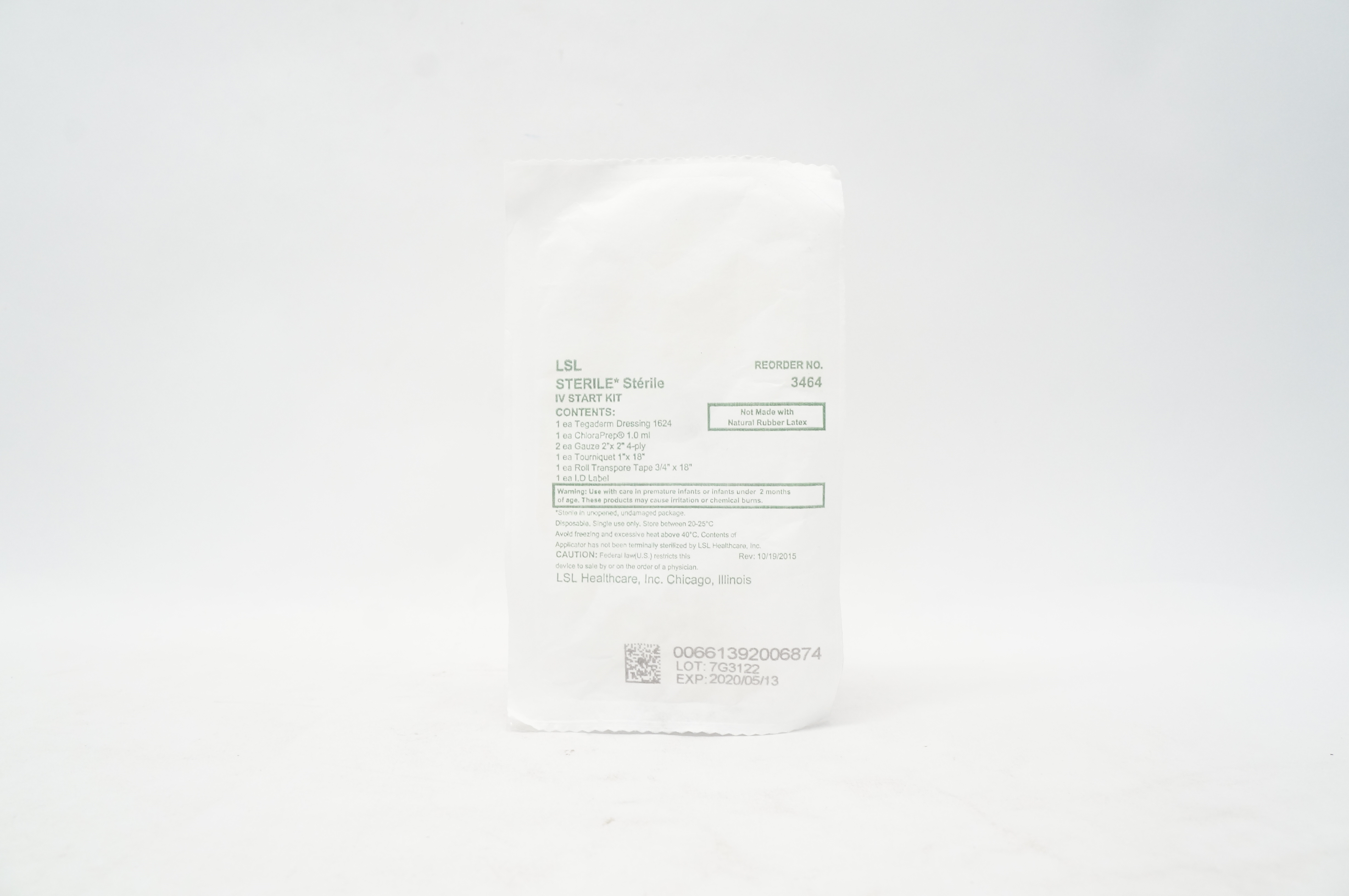 3M 3464 Tegaderm LSL Sterile IV Start Kit (x)