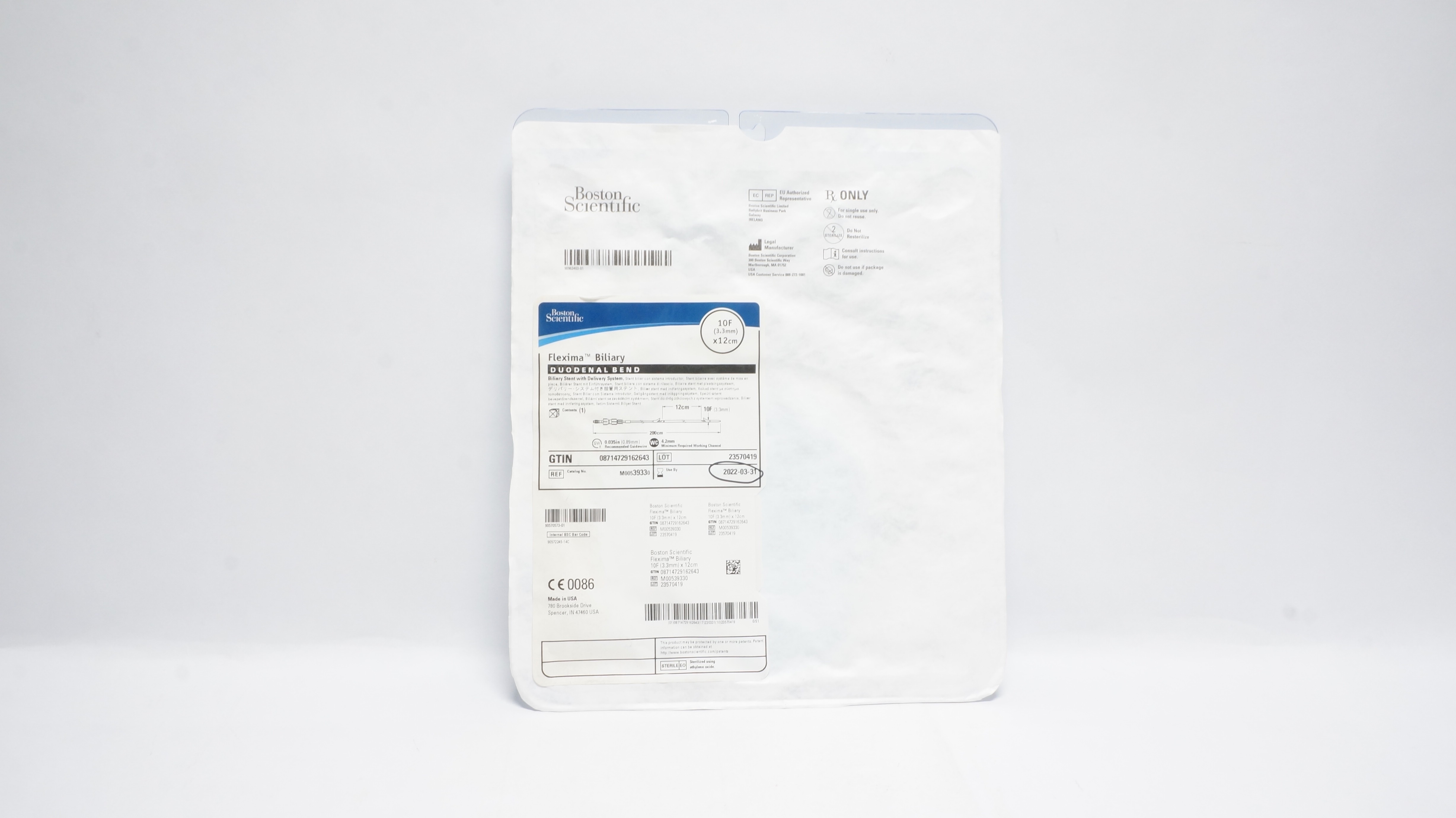 Boston Scientific 3933 Flexima Biliary Stent W/Delivery System Duodenal ...