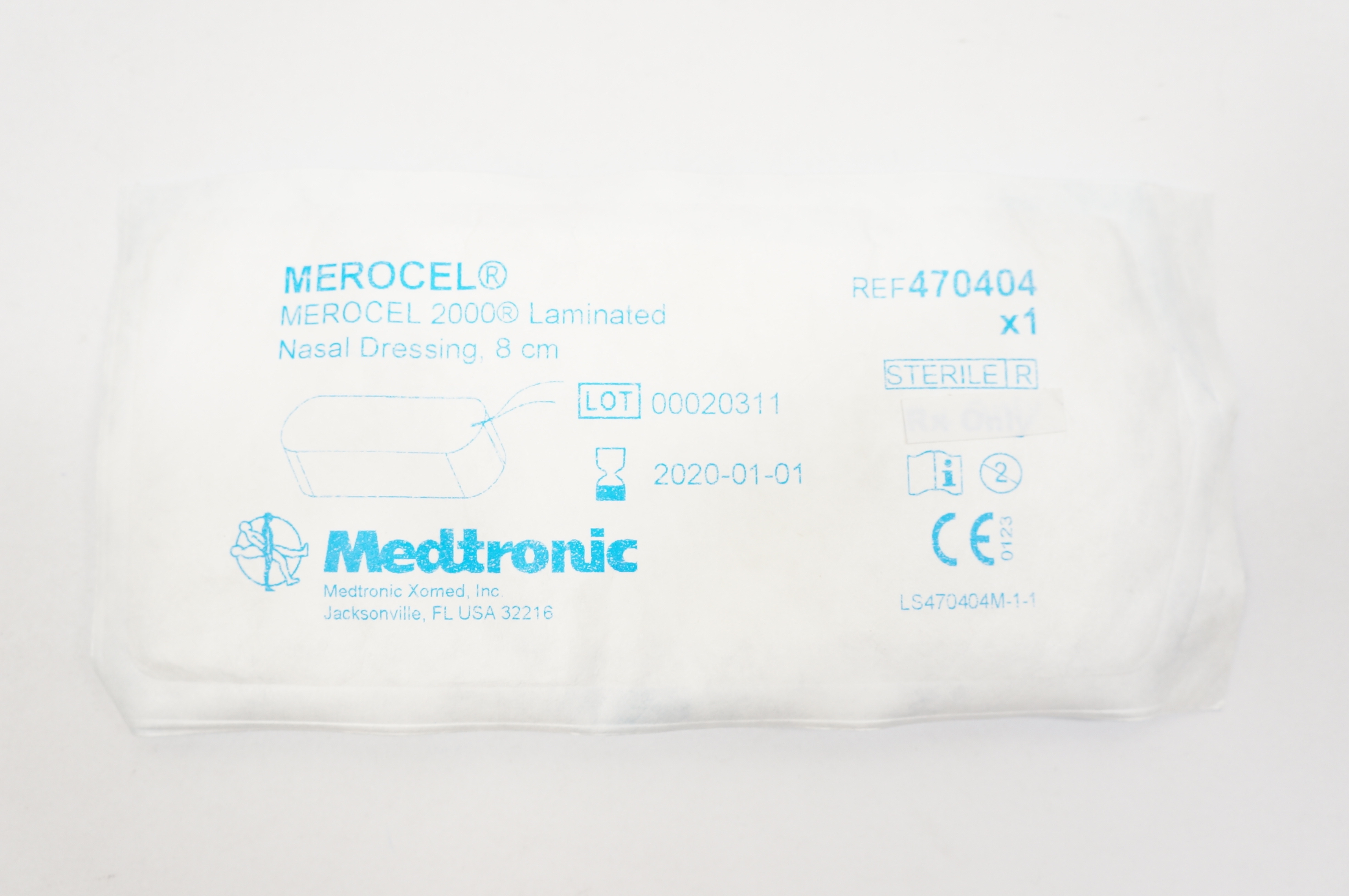Medtronic 400410 MEROCEL Standard Nasal Dressing Airway, 8cm (x)