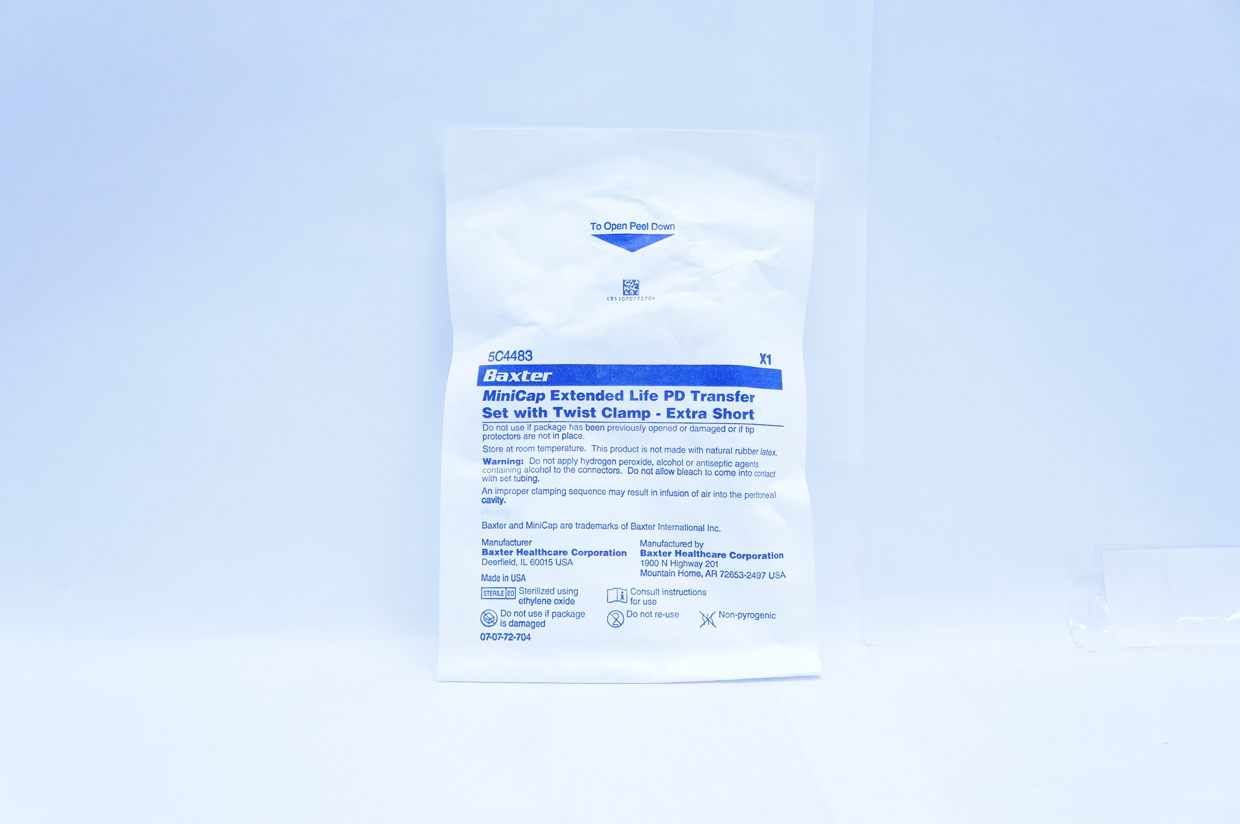 Baxter 5C4483 MiniCap Extended Life PD Transfer Set W/ Twist Clamp ...