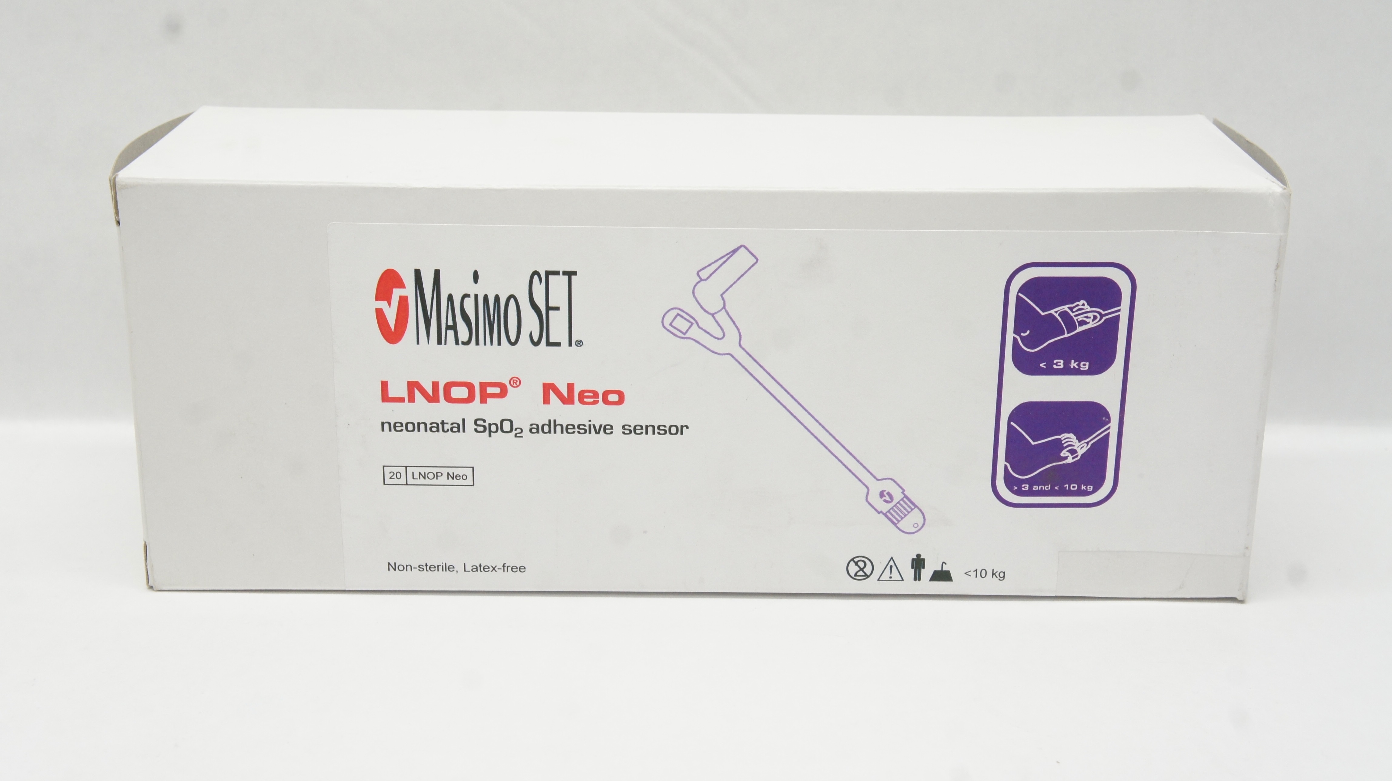 Masimo 1002 LNOP Neo Neonatal SpO2 Adhesive Sensor 3 and