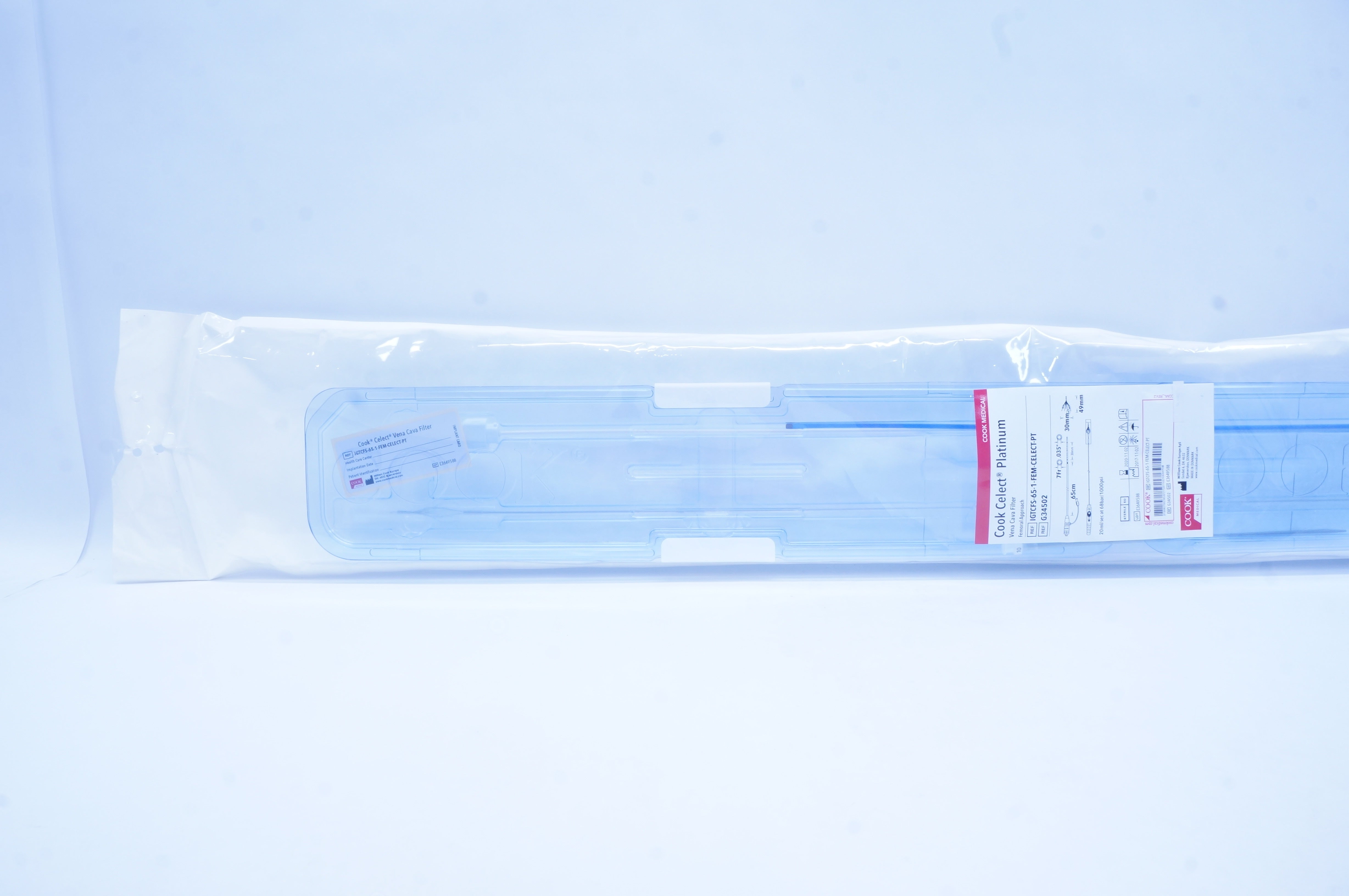 Cook Medical G34502 Cook Celect Platinum Vena Cava Filter 7Fr .035in x ...