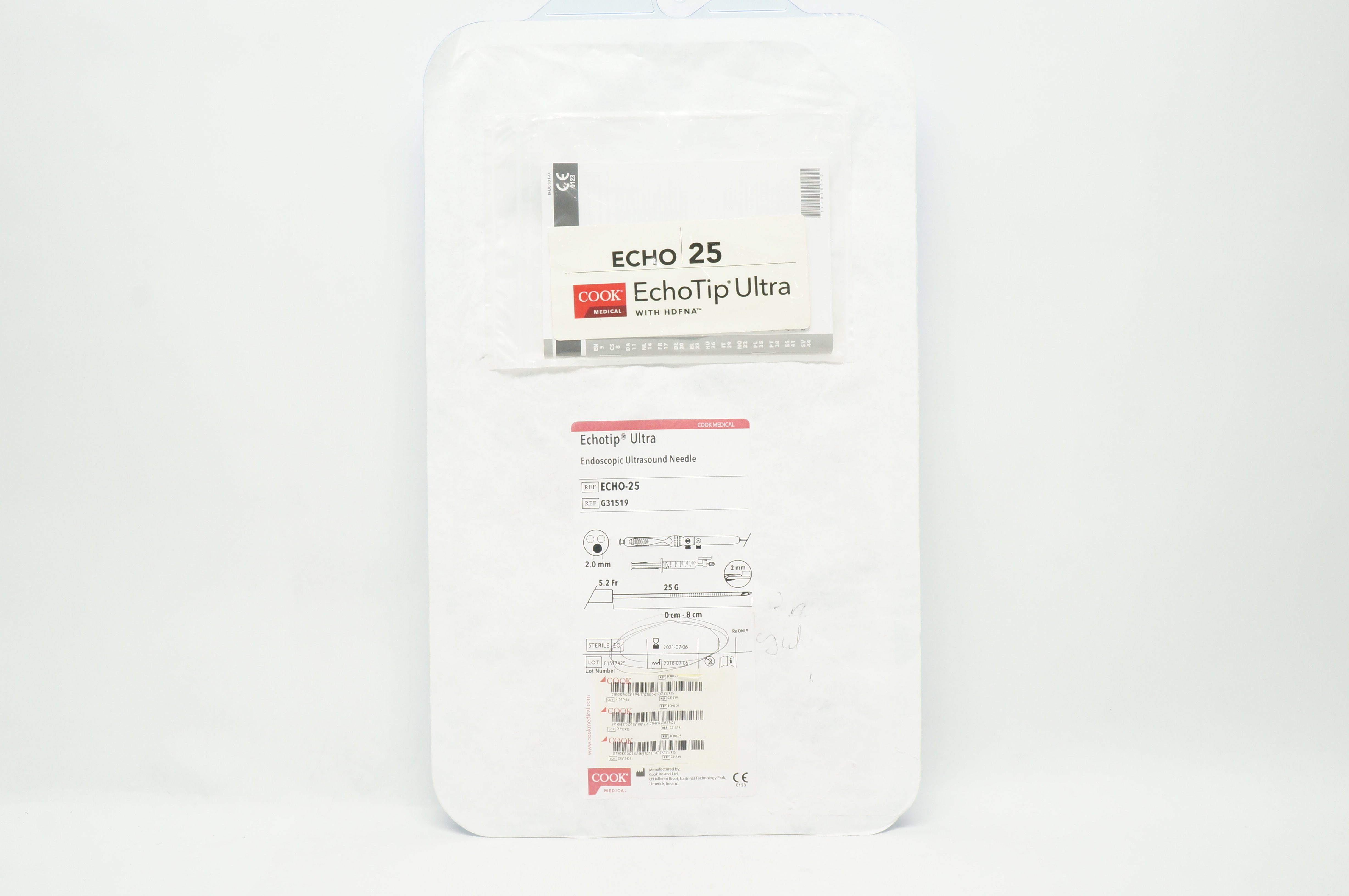 Cook Medical G31519 Echotip Ultra Endoscopic Ultrasound Ndle 5.2Frx2 ...