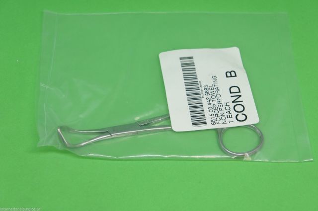 Weck Non-Perforating Towel Forceps Curved 5-1/4in Stainless