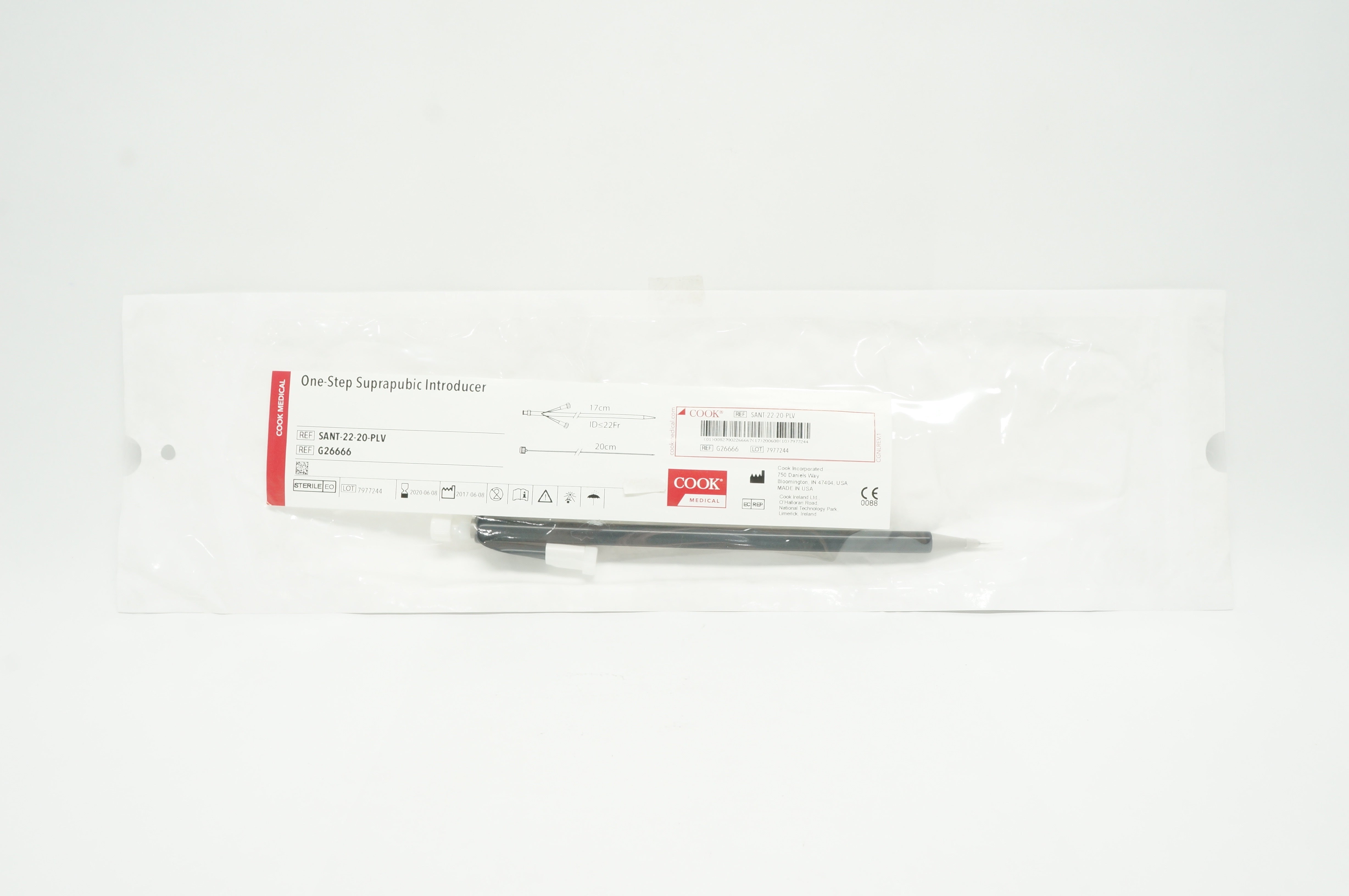 Cook Medical G26666 One-Step Suprapubic Introducer 17cm x ID≤22FR x ...