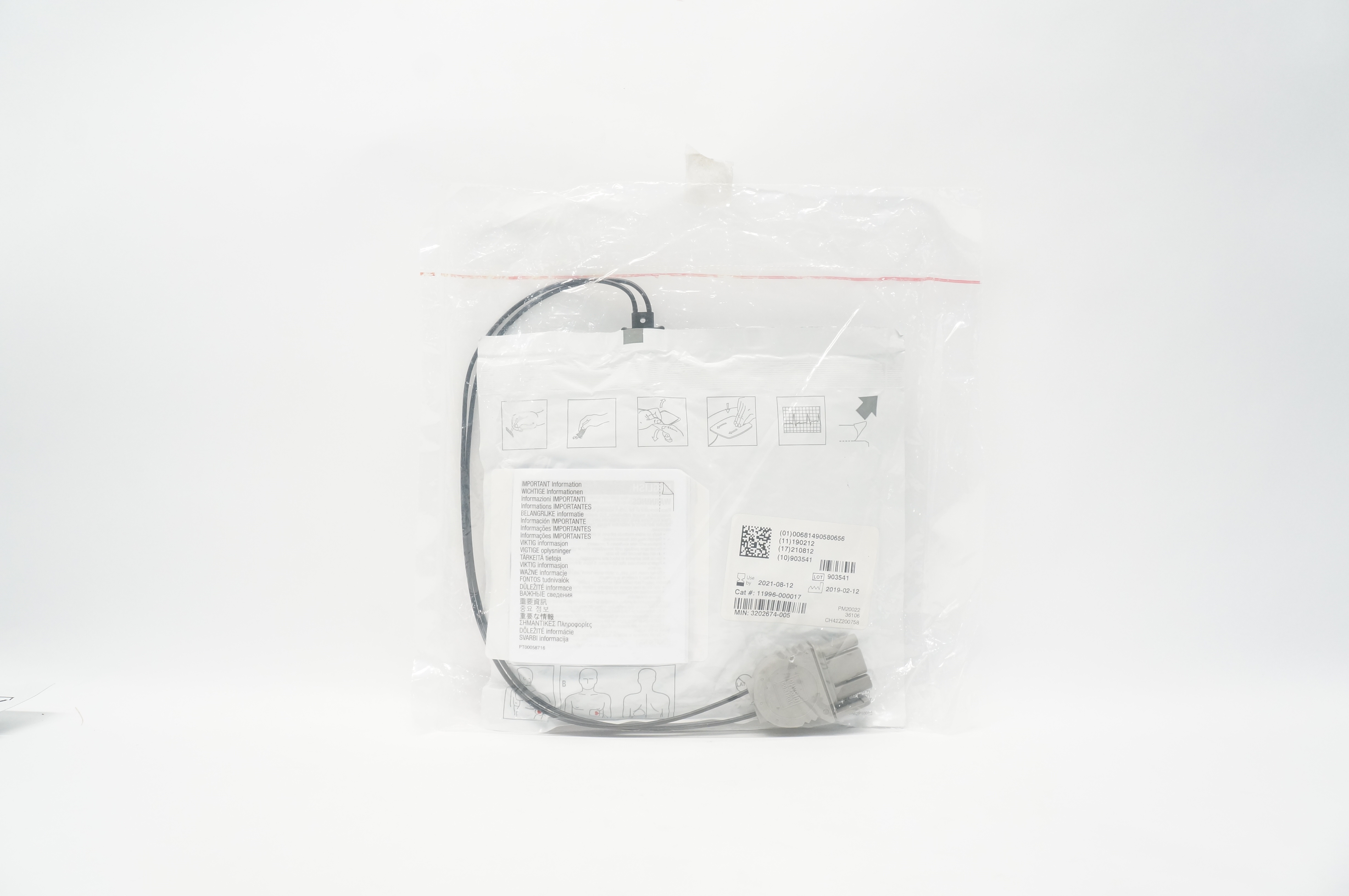 Physio Control 11996-000017 Quick-Combo Redi-Pak Preconnect System Adult