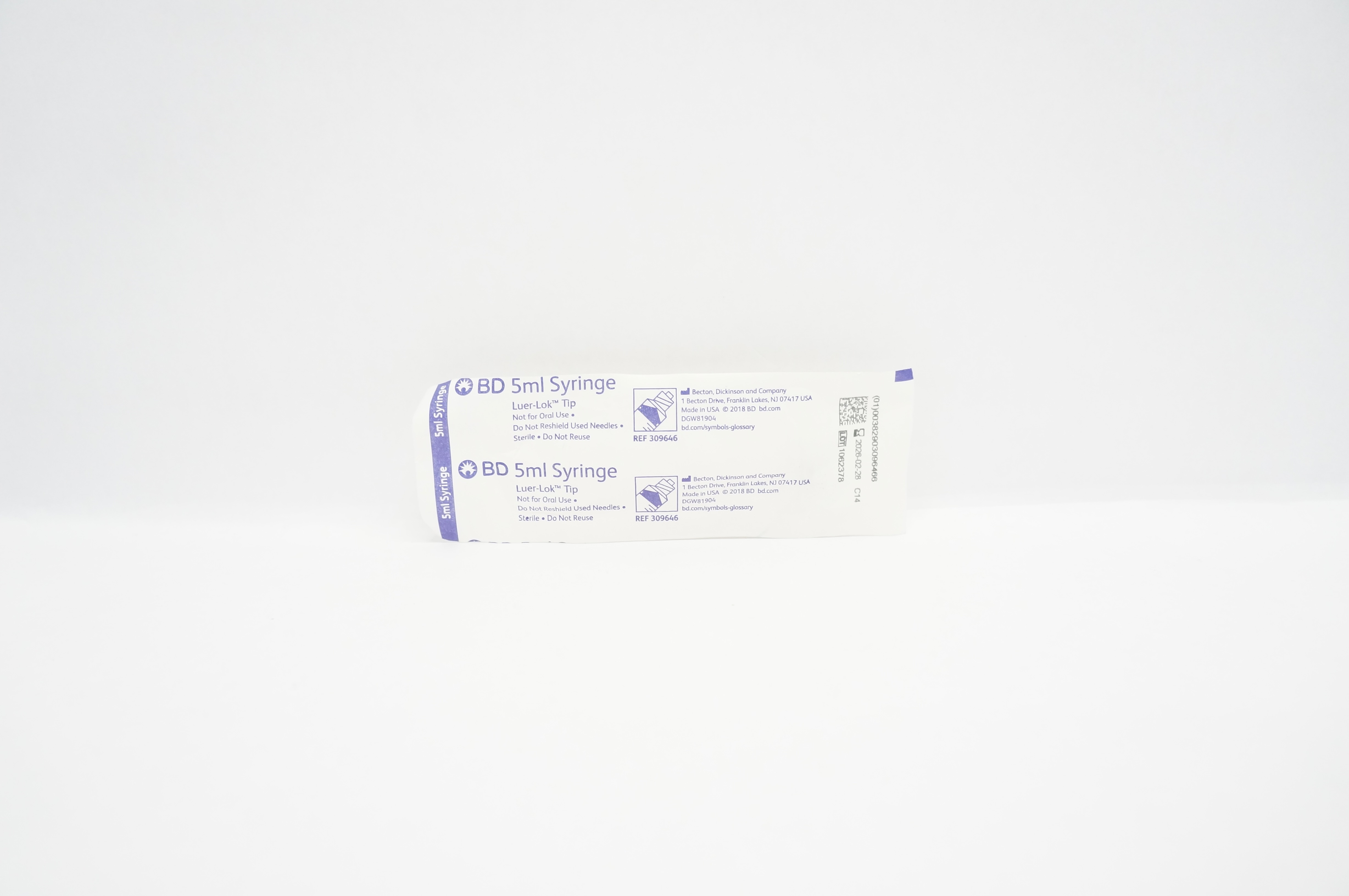 BD 309646 Syringe Luer Lok Tip 5 mL