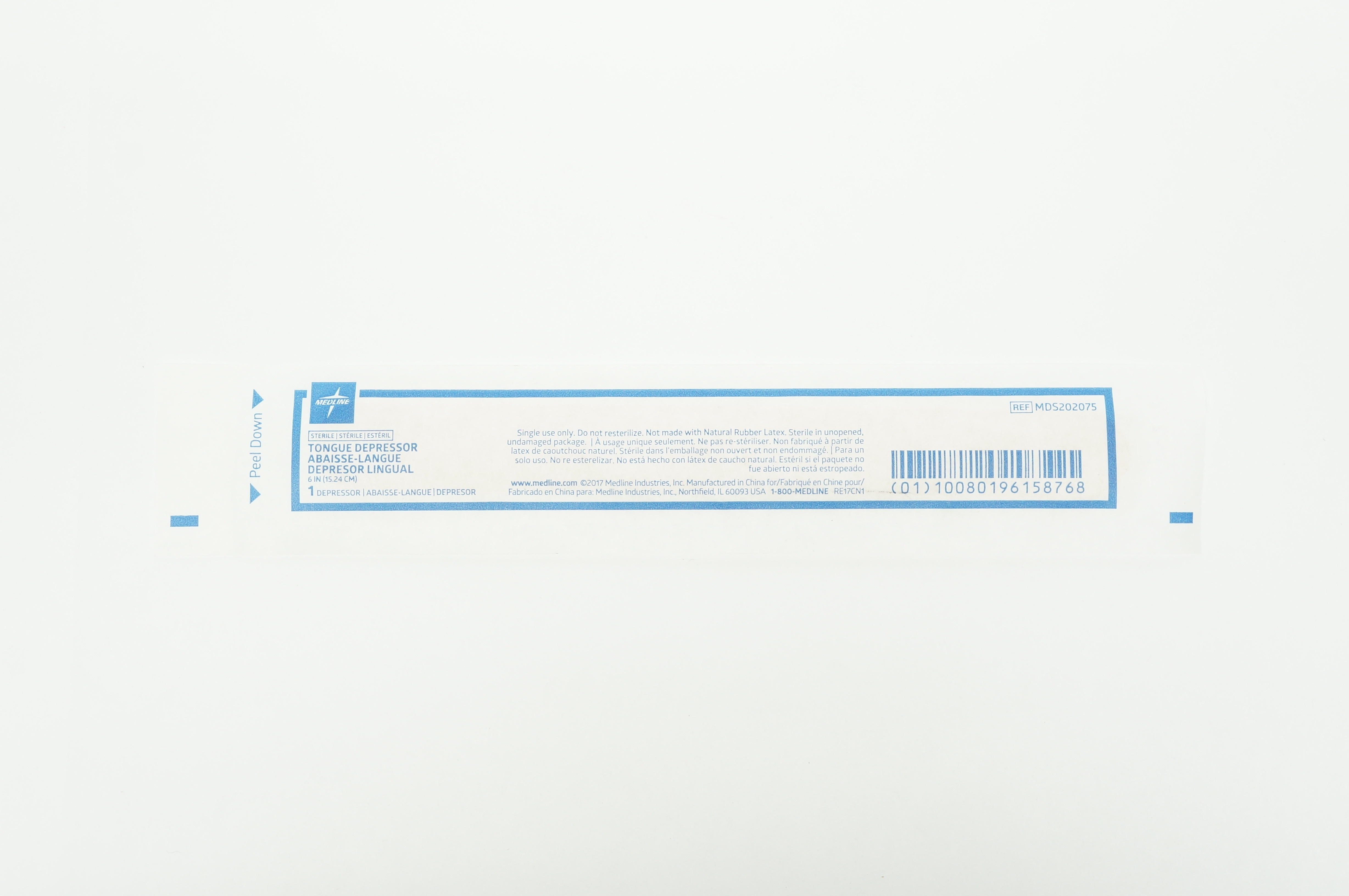 Medline MDS202075 Tongue Depressor 6 inch