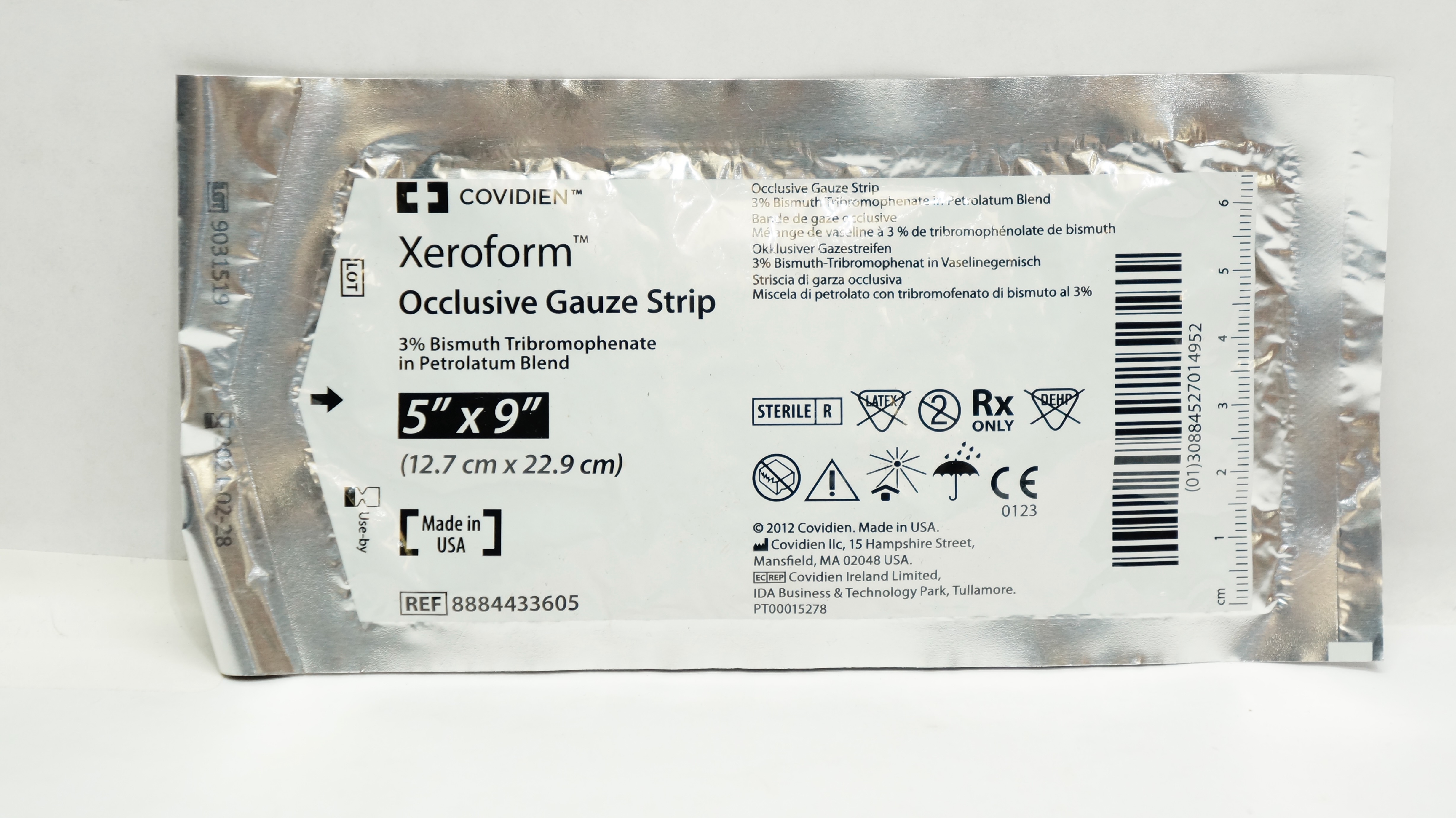 Covidien 8884433605 Xeroform Occlusive Gauze Strip 5inch x 9inch (x) Covidien 8884433605 Xeroform Occlusive Gauze Strip 5inch x 9inch (x)