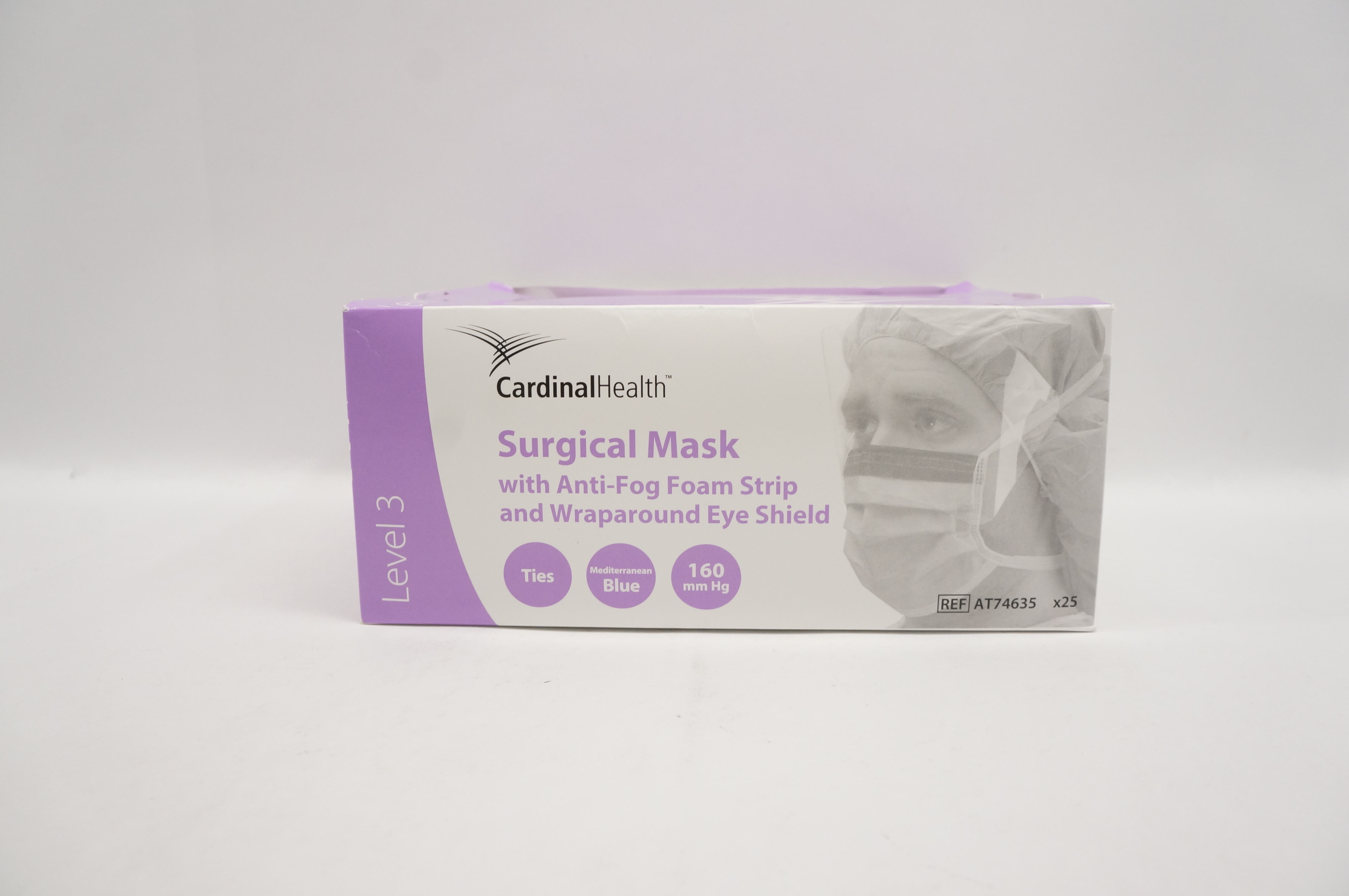 Cardinal Health AT74635 Surgical Mask 160mm Hg - Box of 25