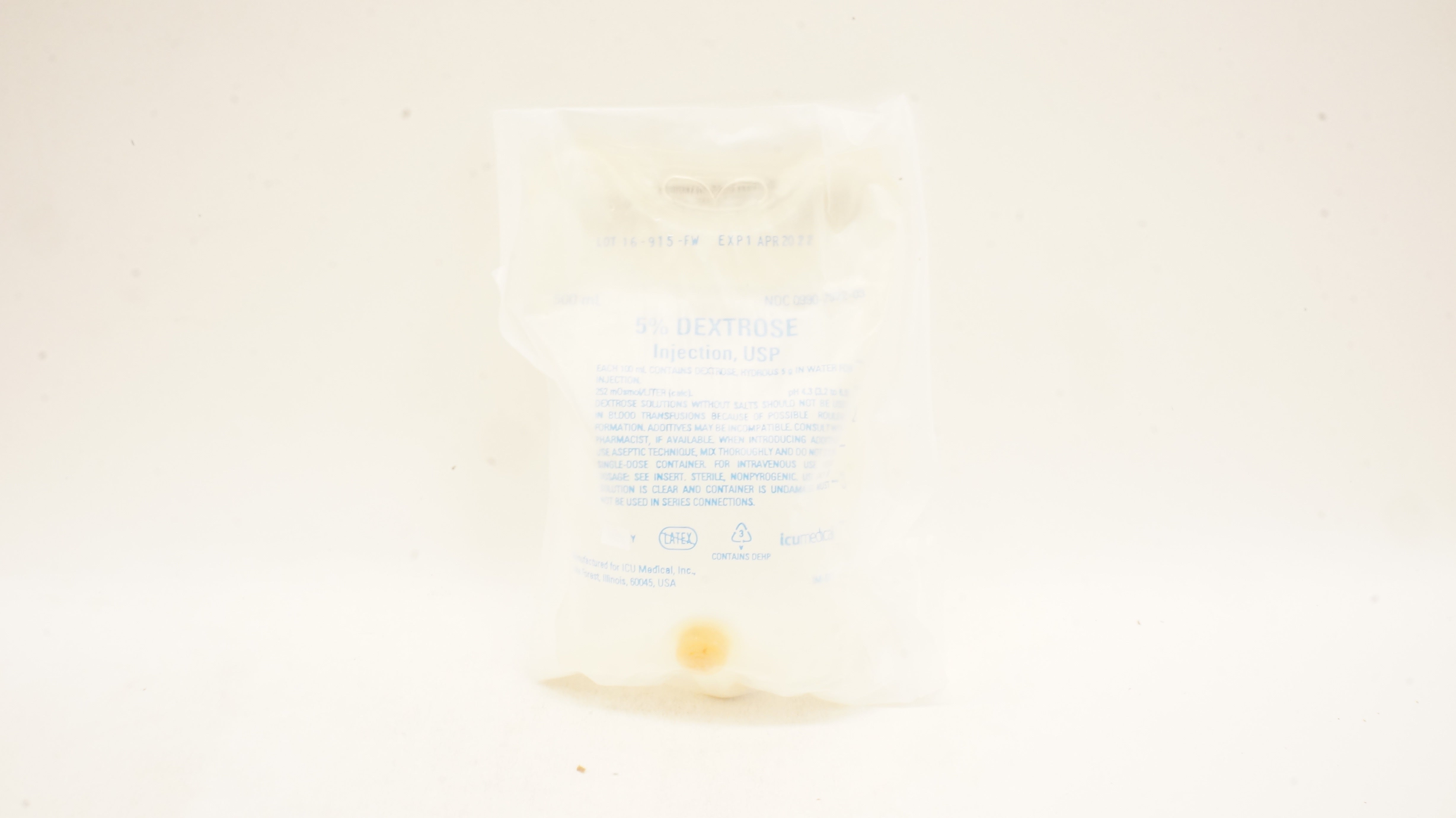 ICU Medical 5% Dextrose Injection USP 500mL