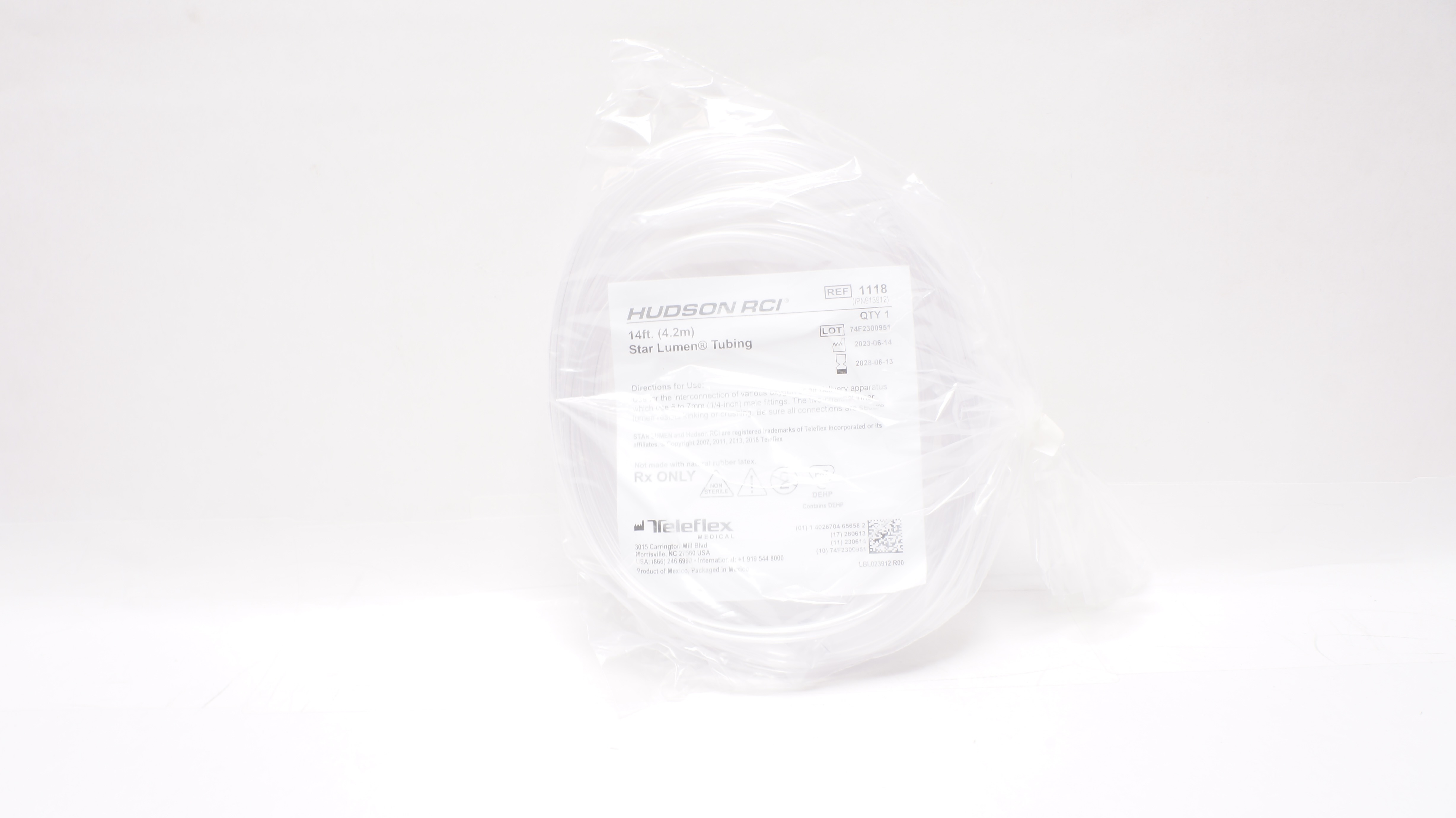 Teleflex 1118 Hudson RCI Star Lumen Tubing 14ft