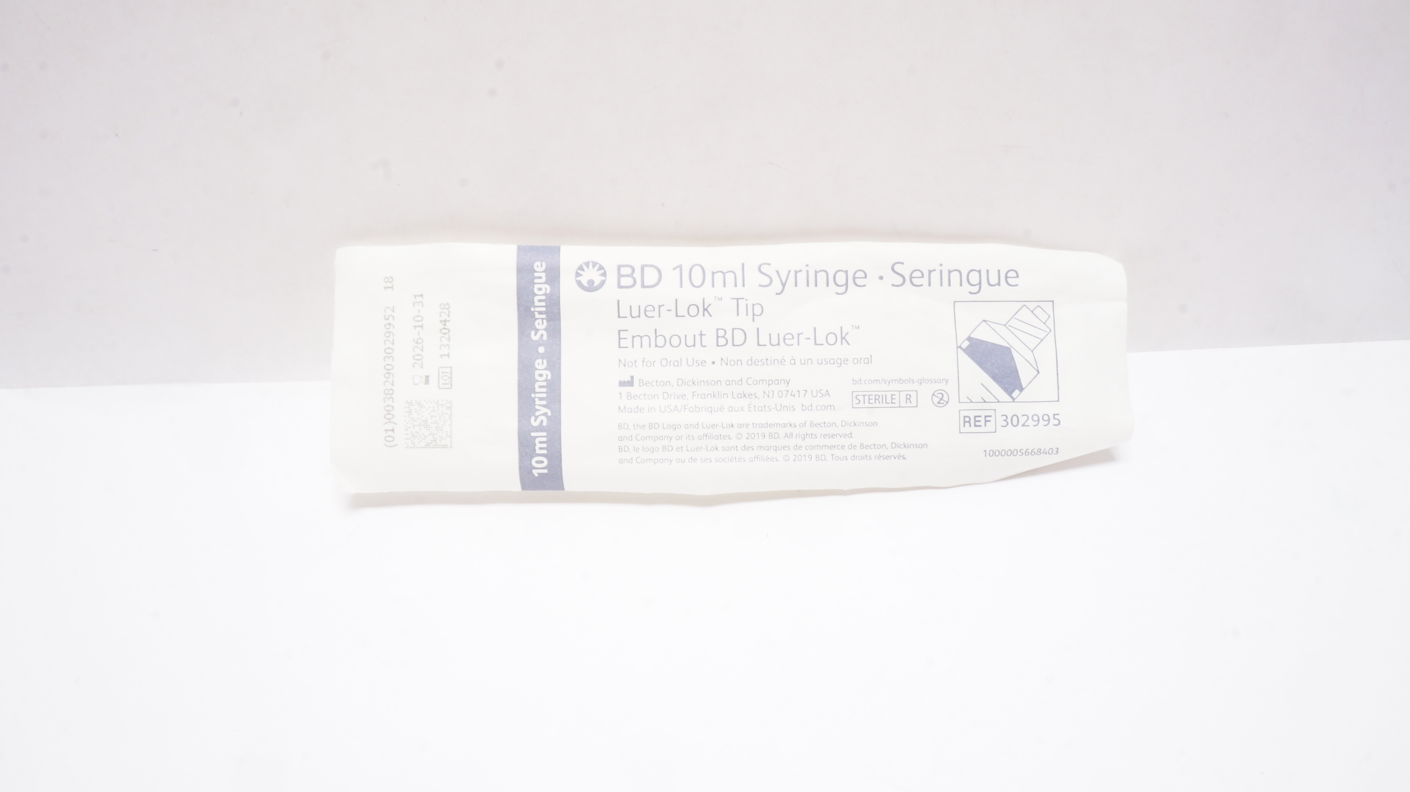 BD 302995 Syringe, Luer-Lok Tip, 10mL
