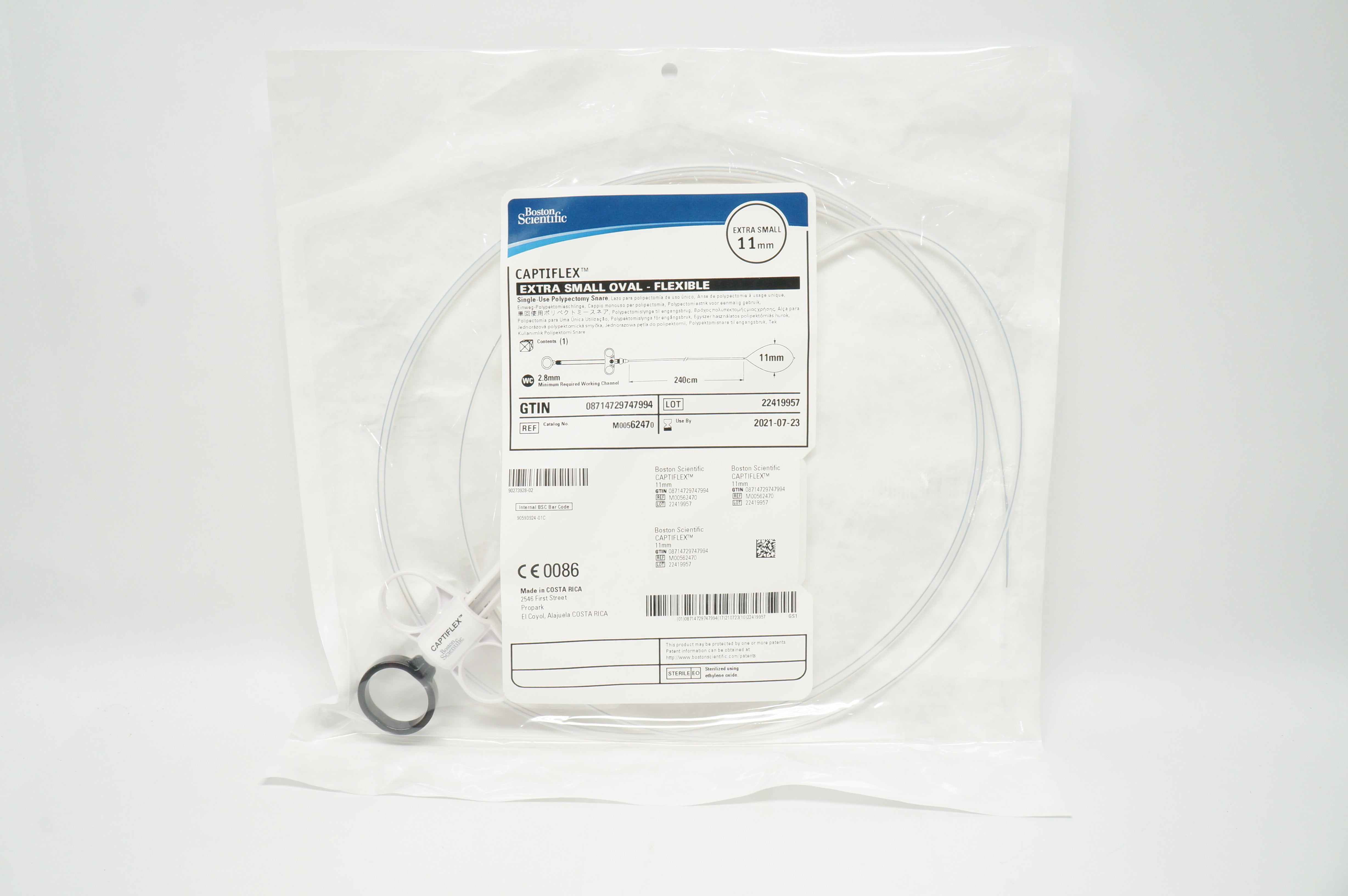 Boston Scientific 6247 Captiflex Polypectomy Snare Extra Small Oval 11 ...