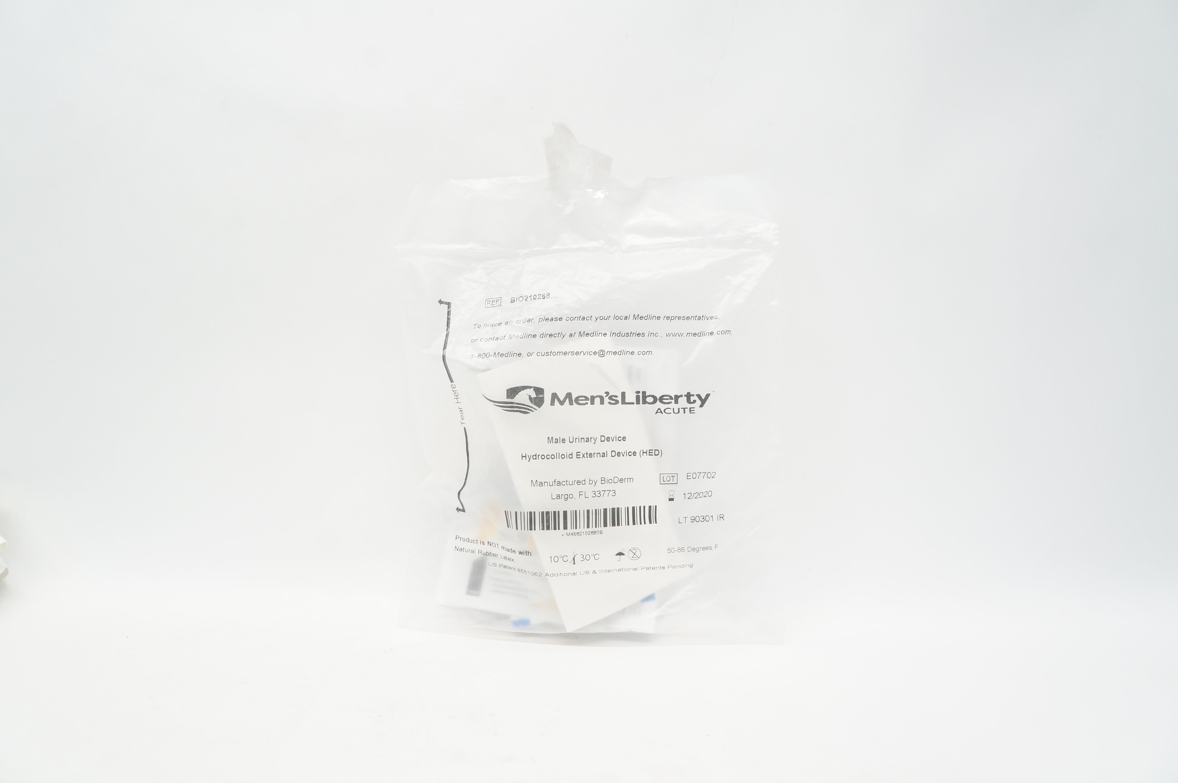 Medline BIO210268 Men's Liberty Male Urinary Hydrocolloid External ...