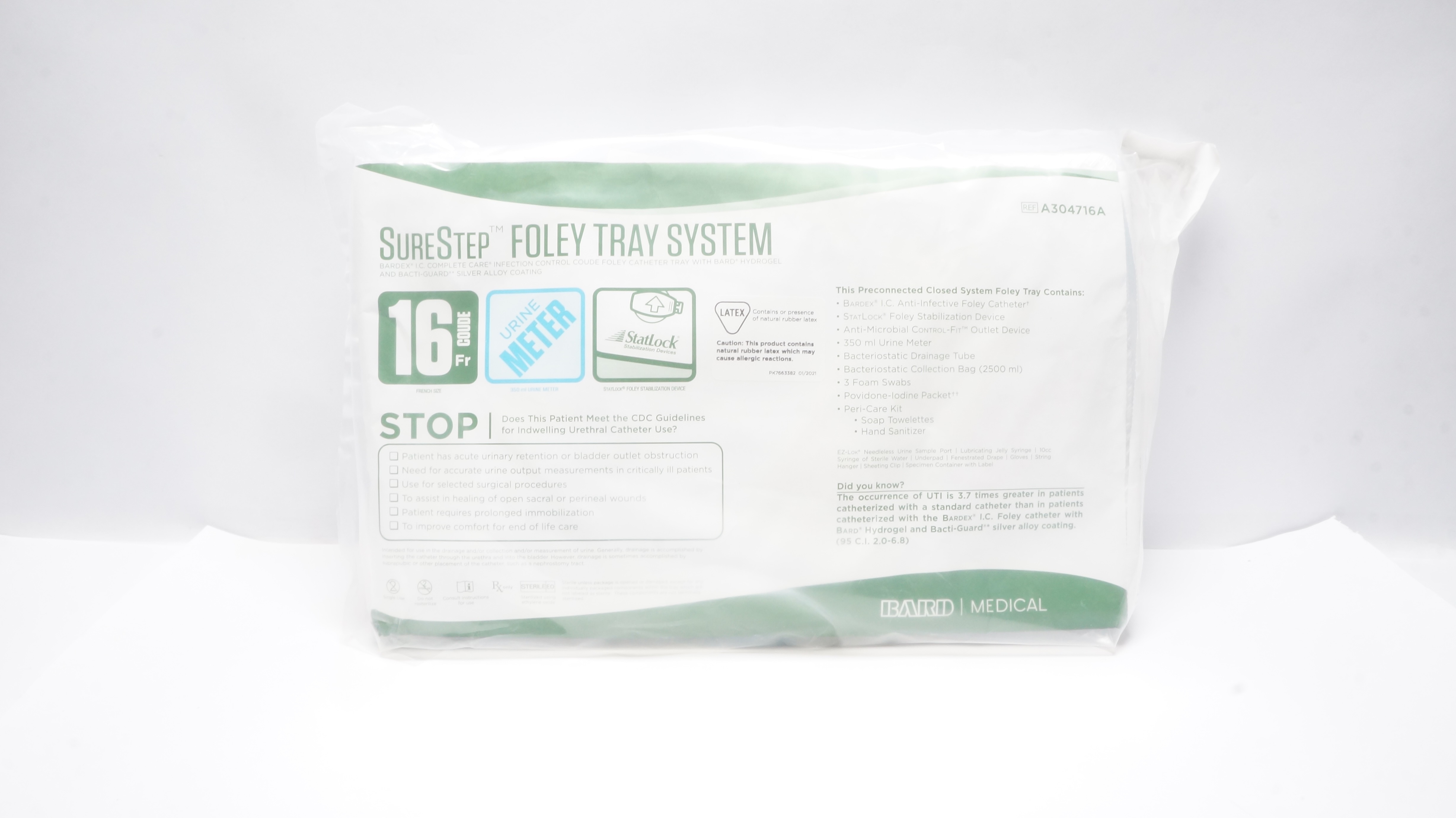 Bard A304716A SureStep Foley Tray System 16 Fr.