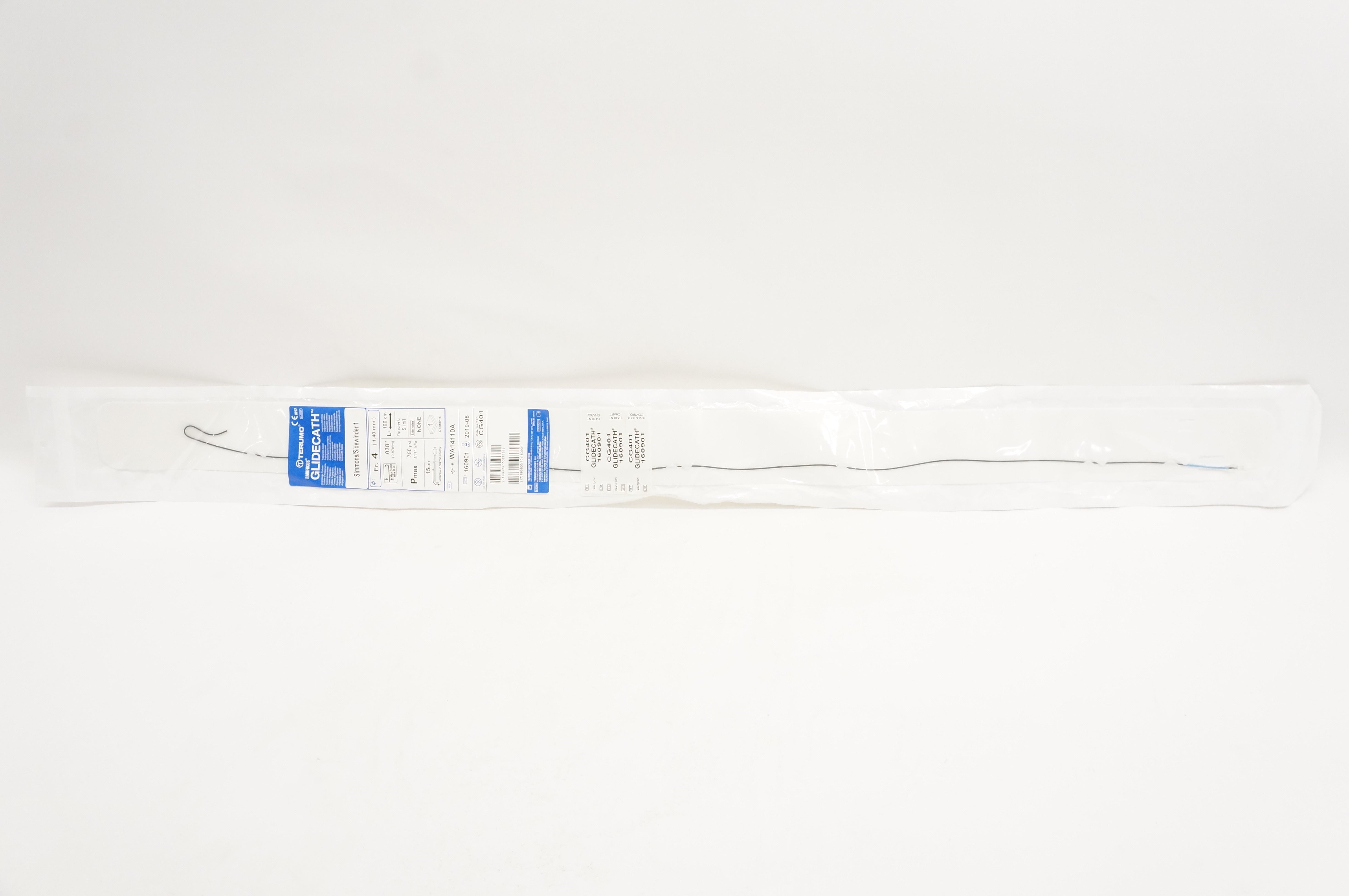 Terumo WA14110A GLIDECATH Simmons/Sidewire Angiographic Cath. 4Fr x ...