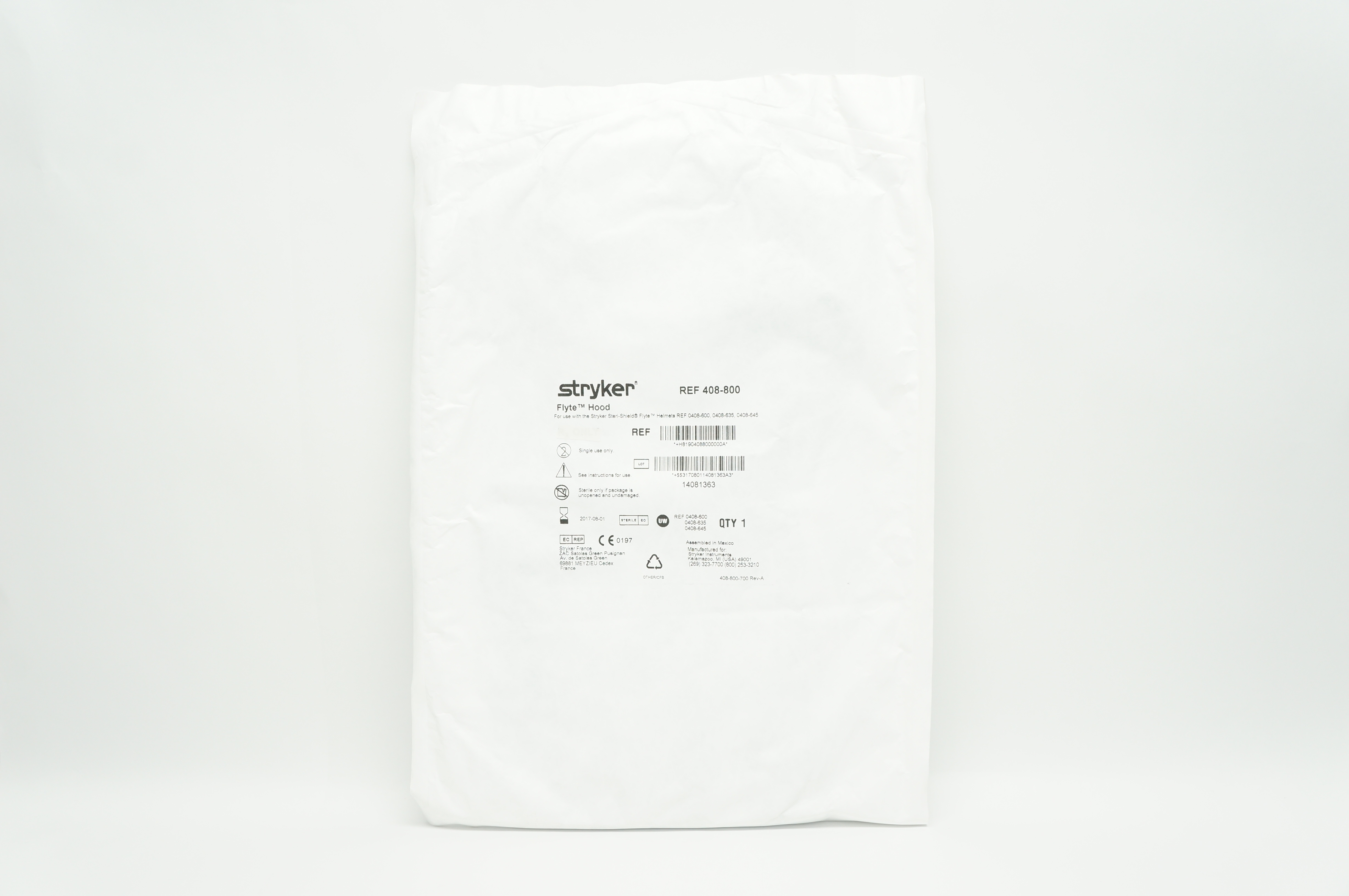 Stryker 0408-800-000 Flyte Hood