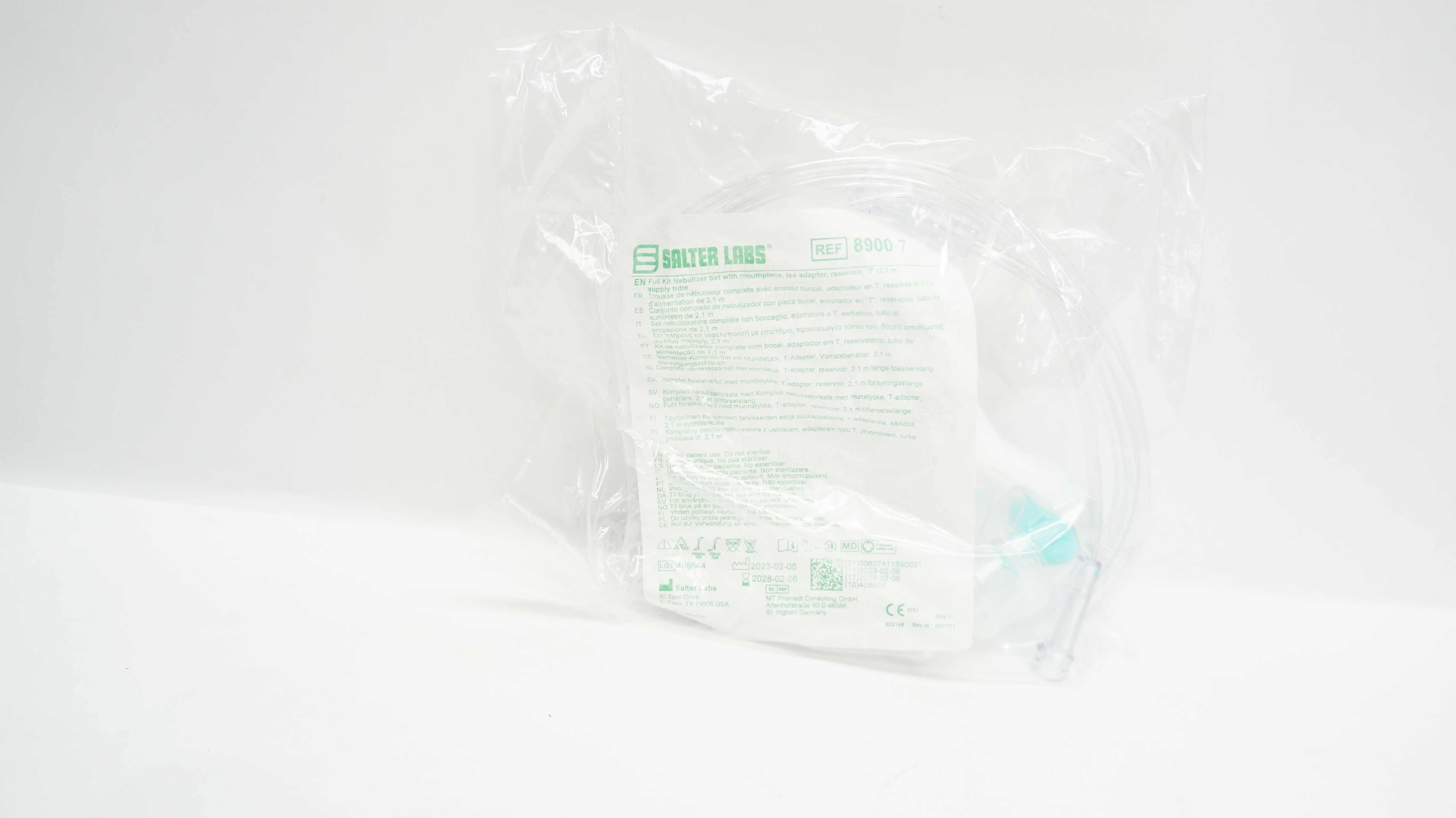 SalterLabs 8900-7 Full Kit Nebulizer Set w/Mouthpiece Adaptor Reservoir ...