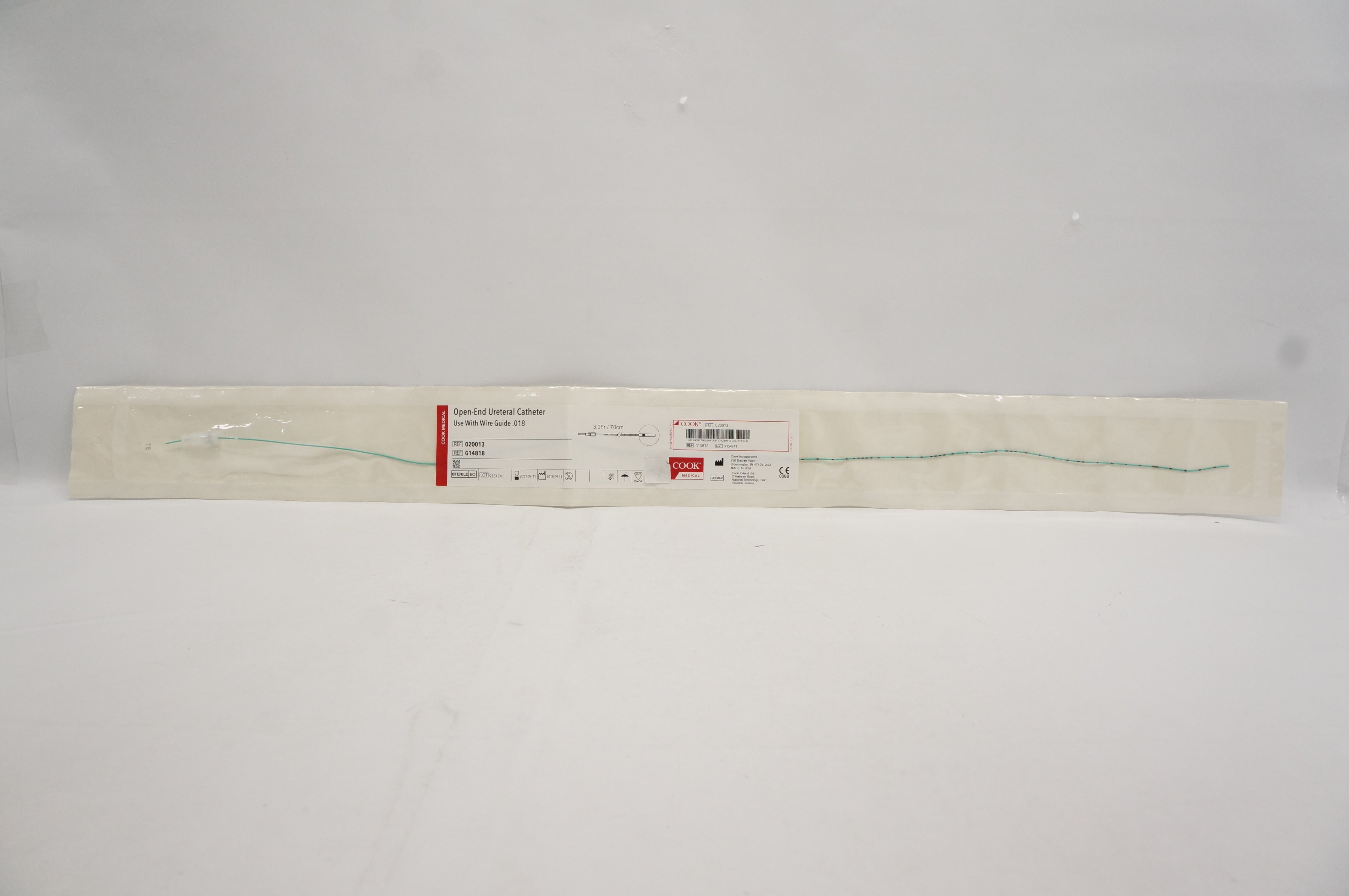 Cook Medical G14818 Open-End Ureteral Catheter 3.0Fr/70cm (x)