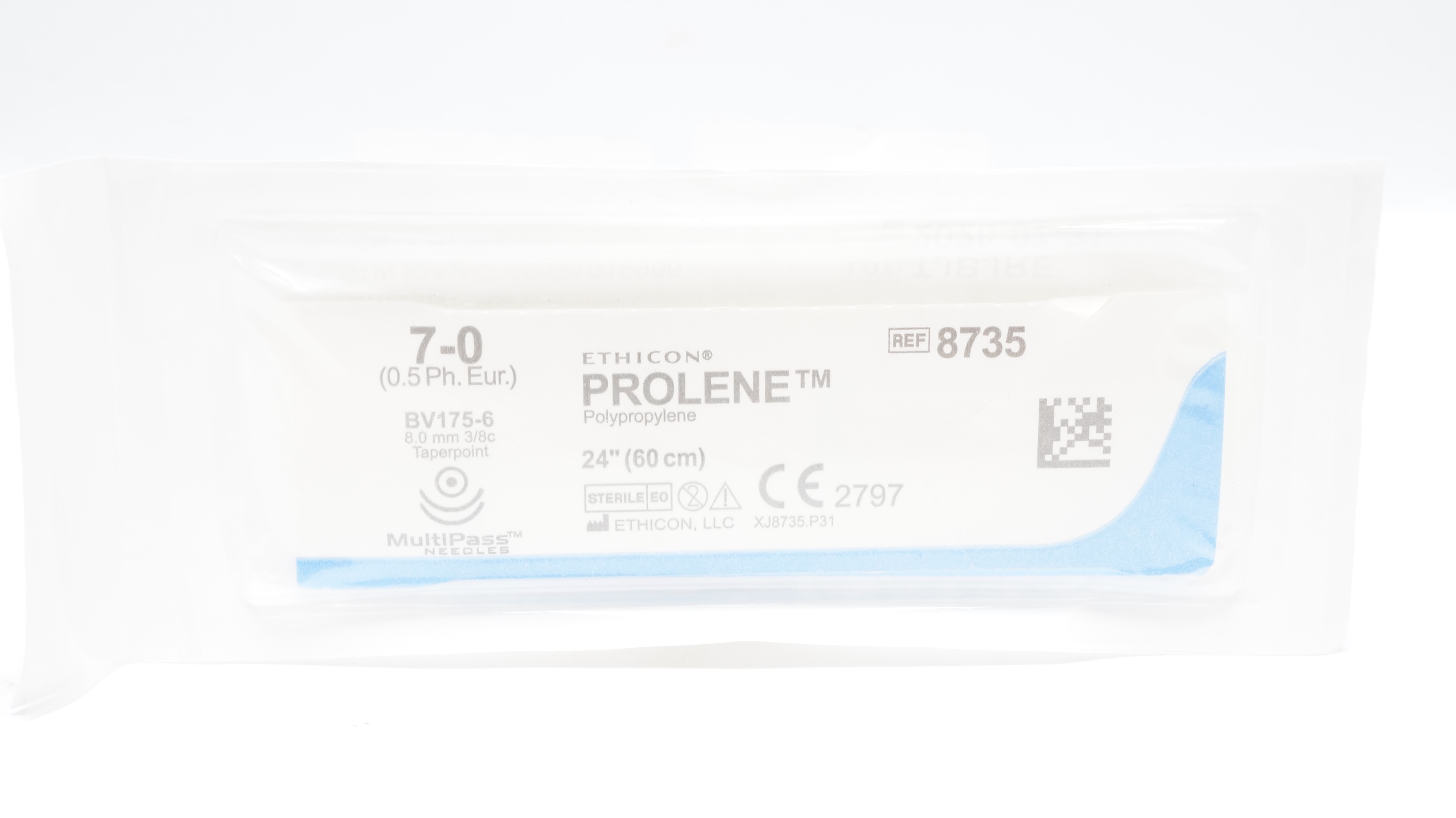 Ethicon 8735 7-0 Prolene Polypropylene Stre BV175-6 8mm 3/8c Taperpoint ...