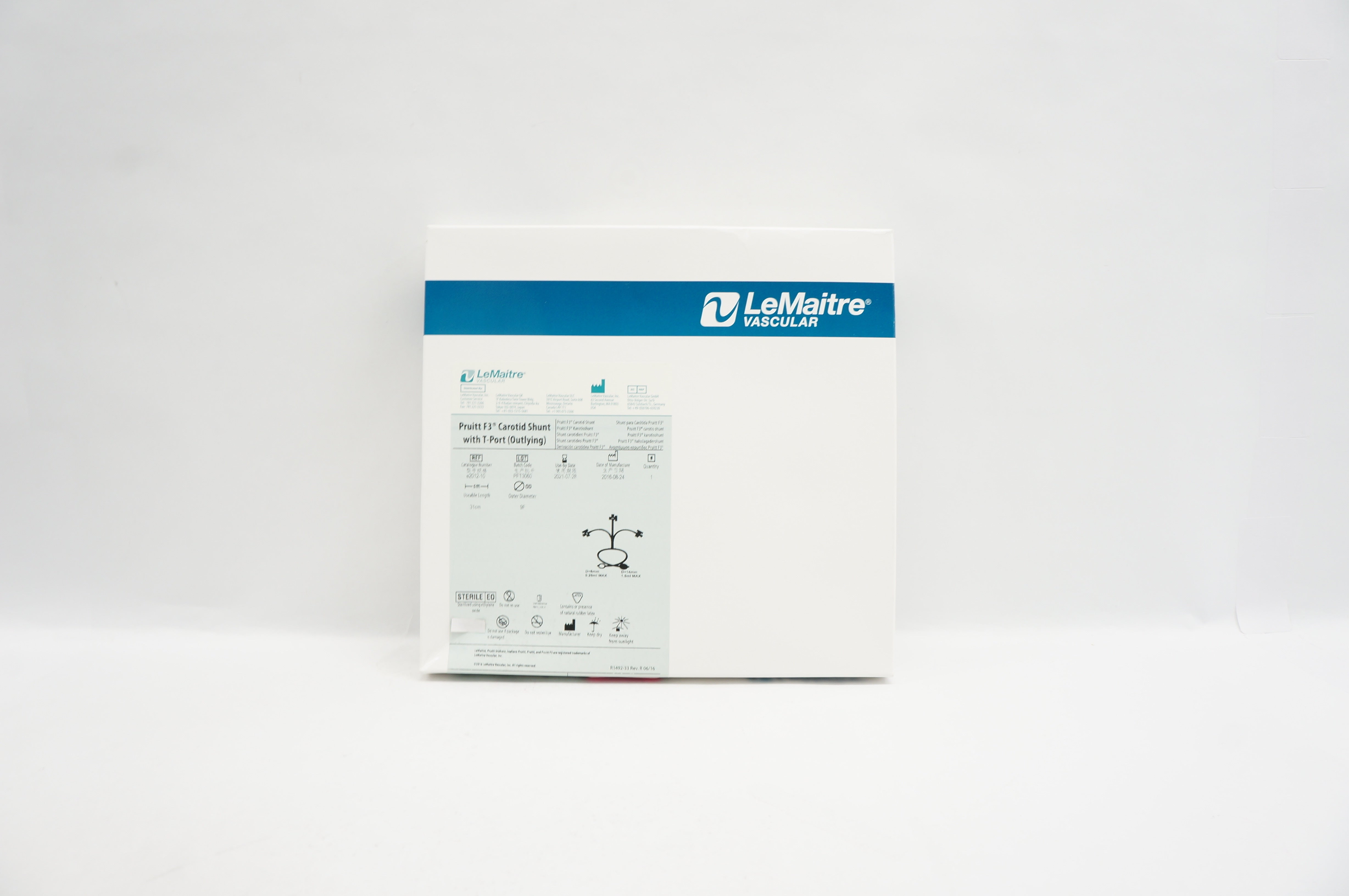 LeMaitre e2012-10 Pruitt F3 Carotid Shunt with T-Port (x)