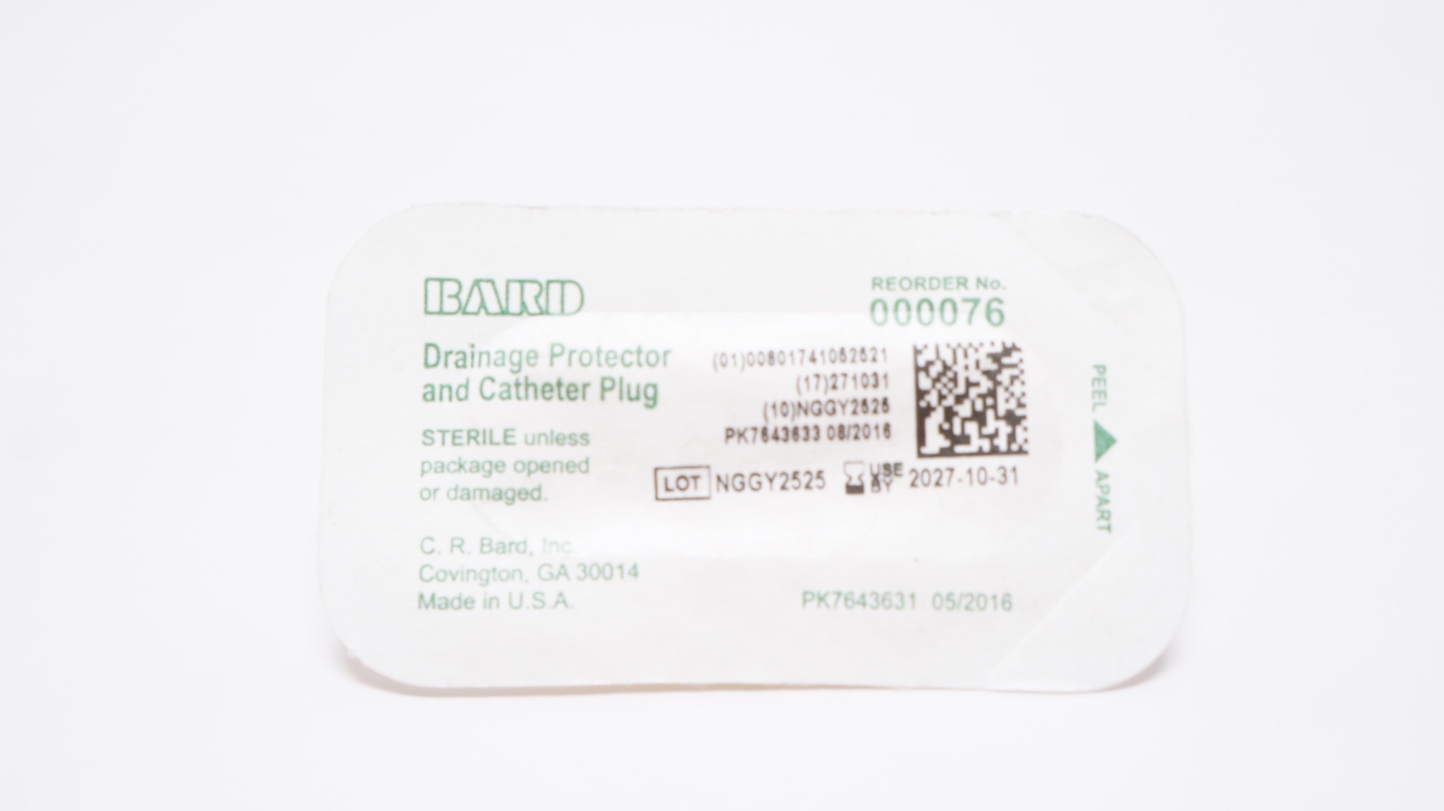 Bard 000076 Drainage Protector and Cath. Plug