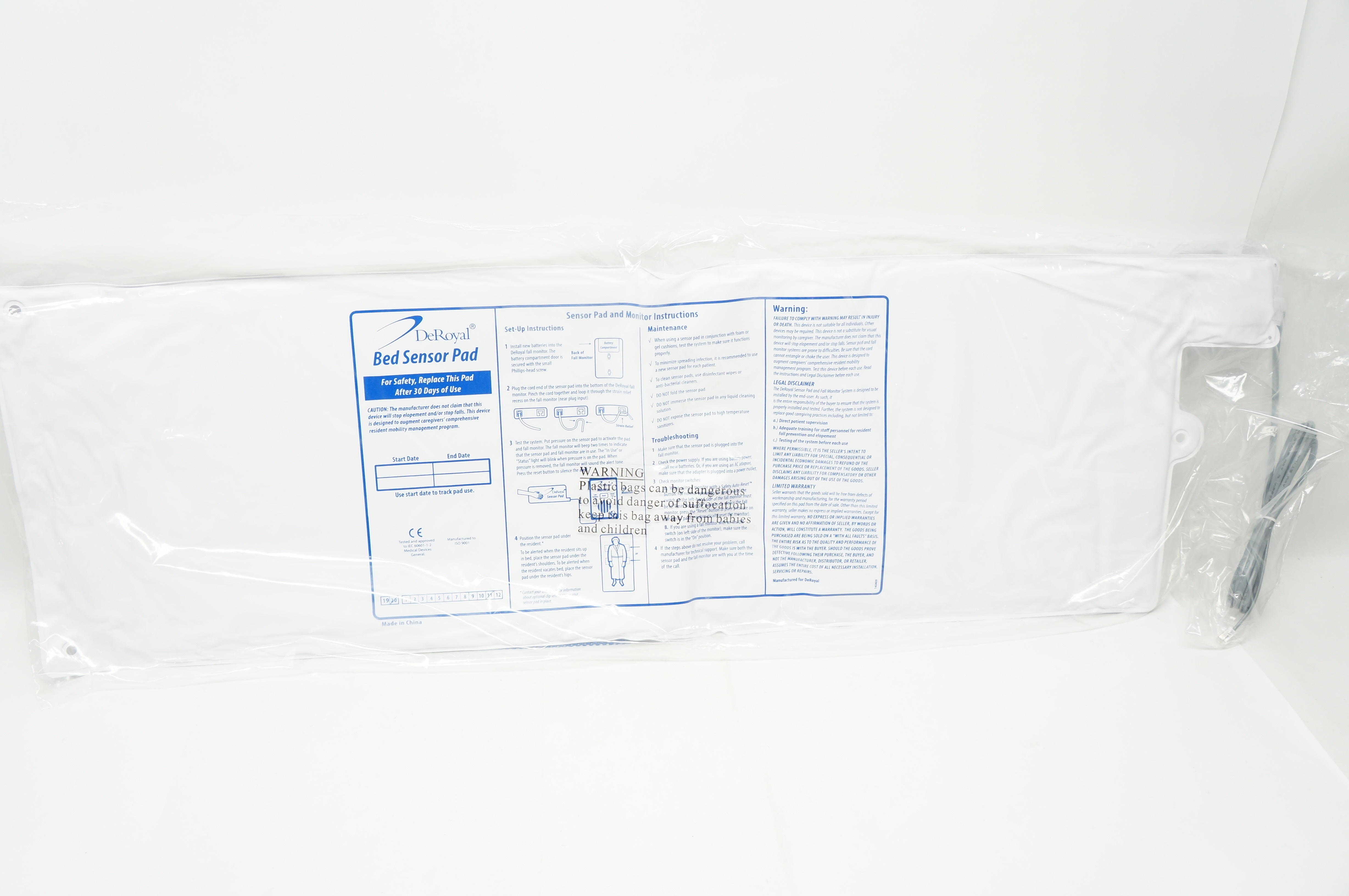 DeRoyal Bed Sensor Pad