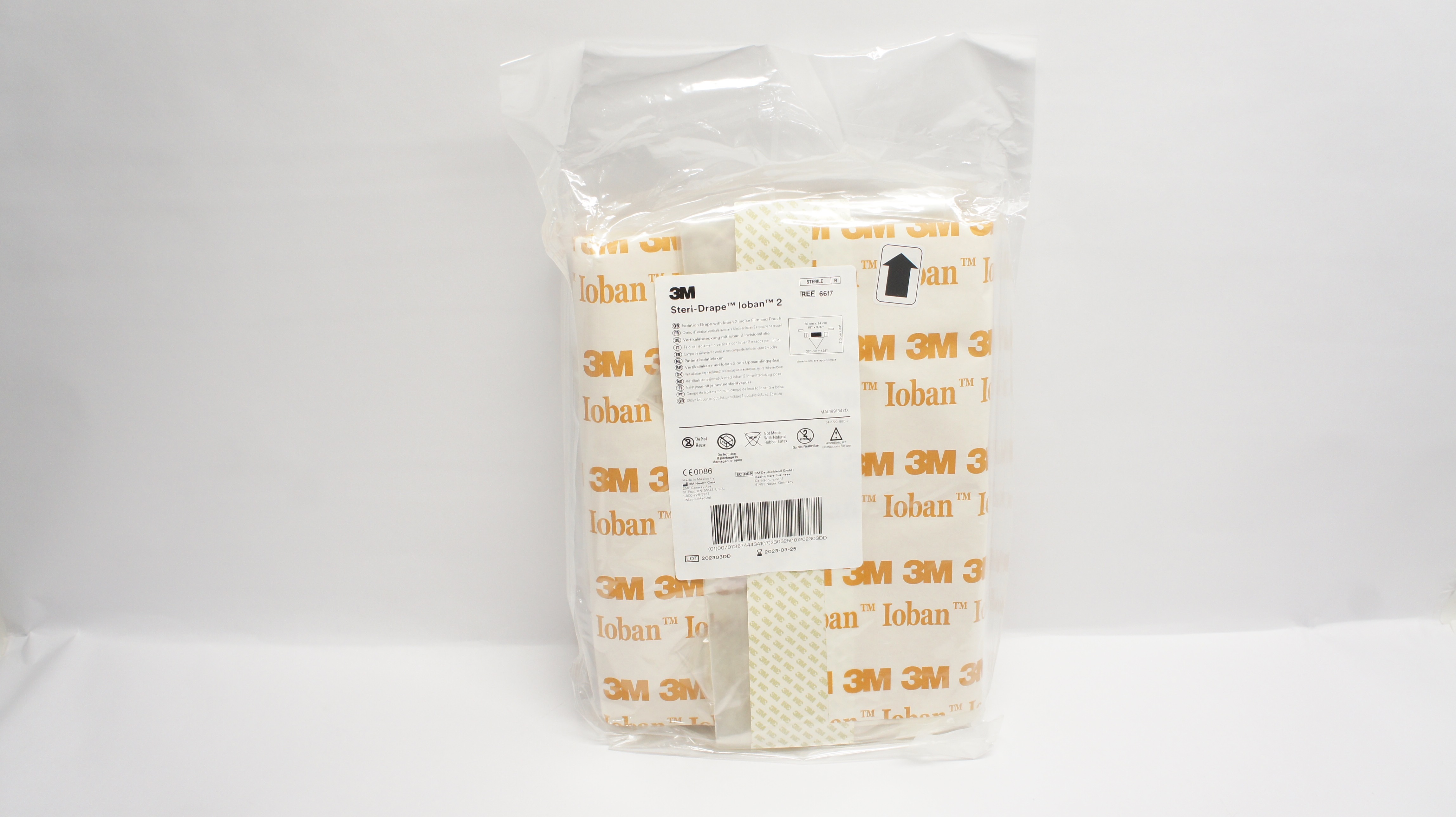 3M 6617 Steri-Drape Isolation Drape w/Loban 2 Incise Film&Pouch 19 x 9 ...
