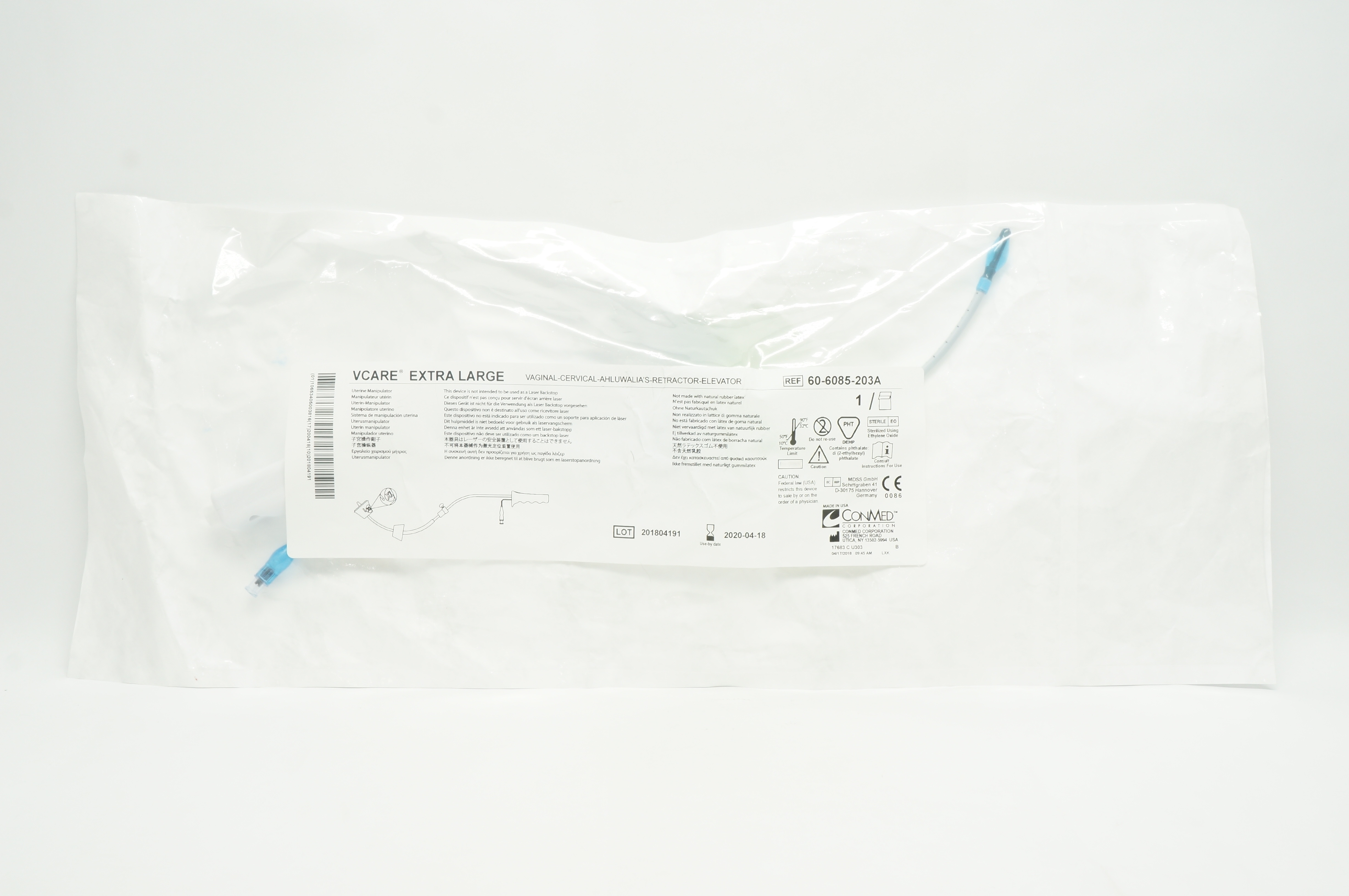 ConMed 60-6085-203A Vcare Uterine Manipulator Extra Large (x)
