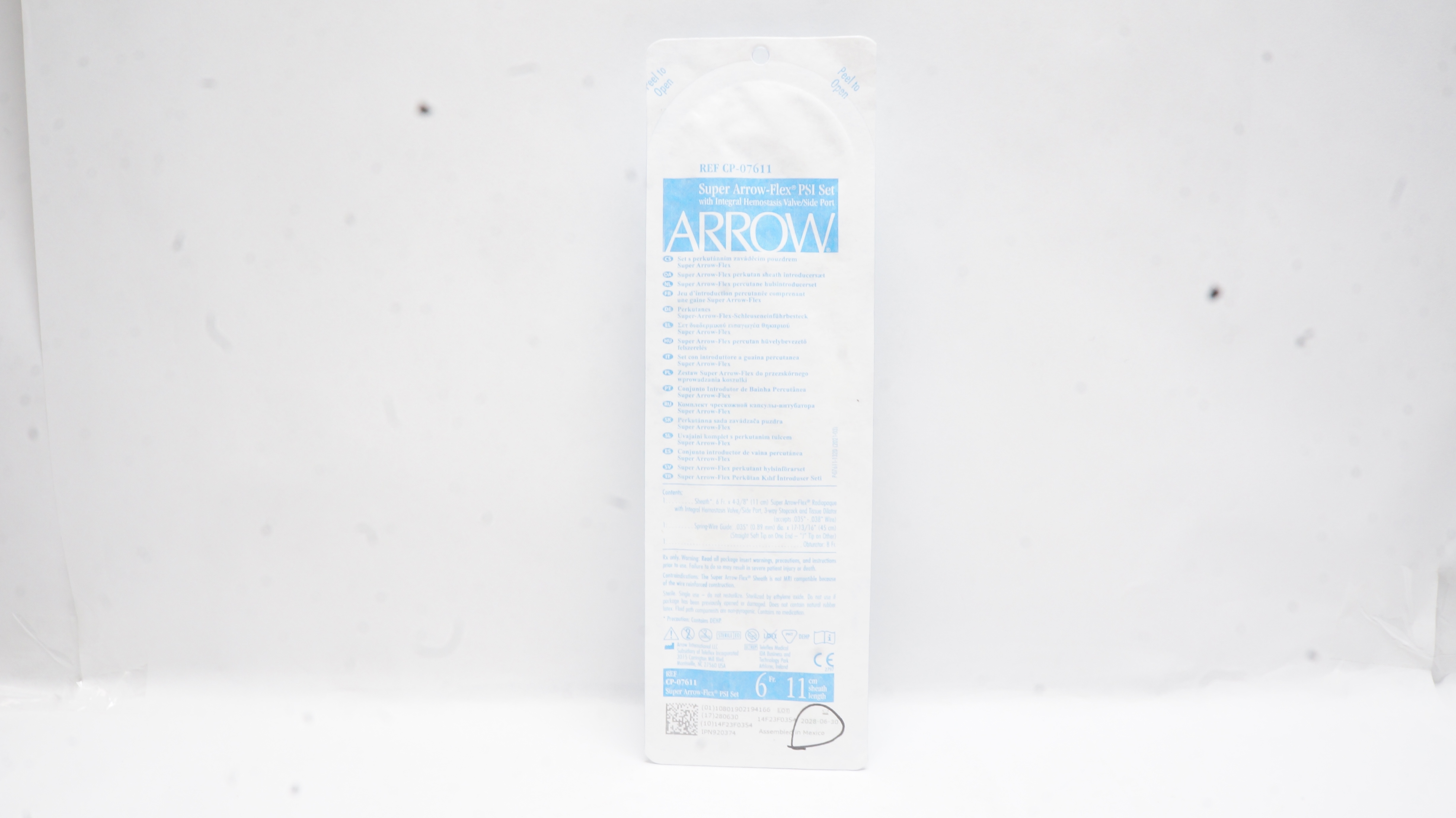 Arrow CP-07611 Super Arrow-Flex PSI Set W/Integral Hemostasis Valve ...