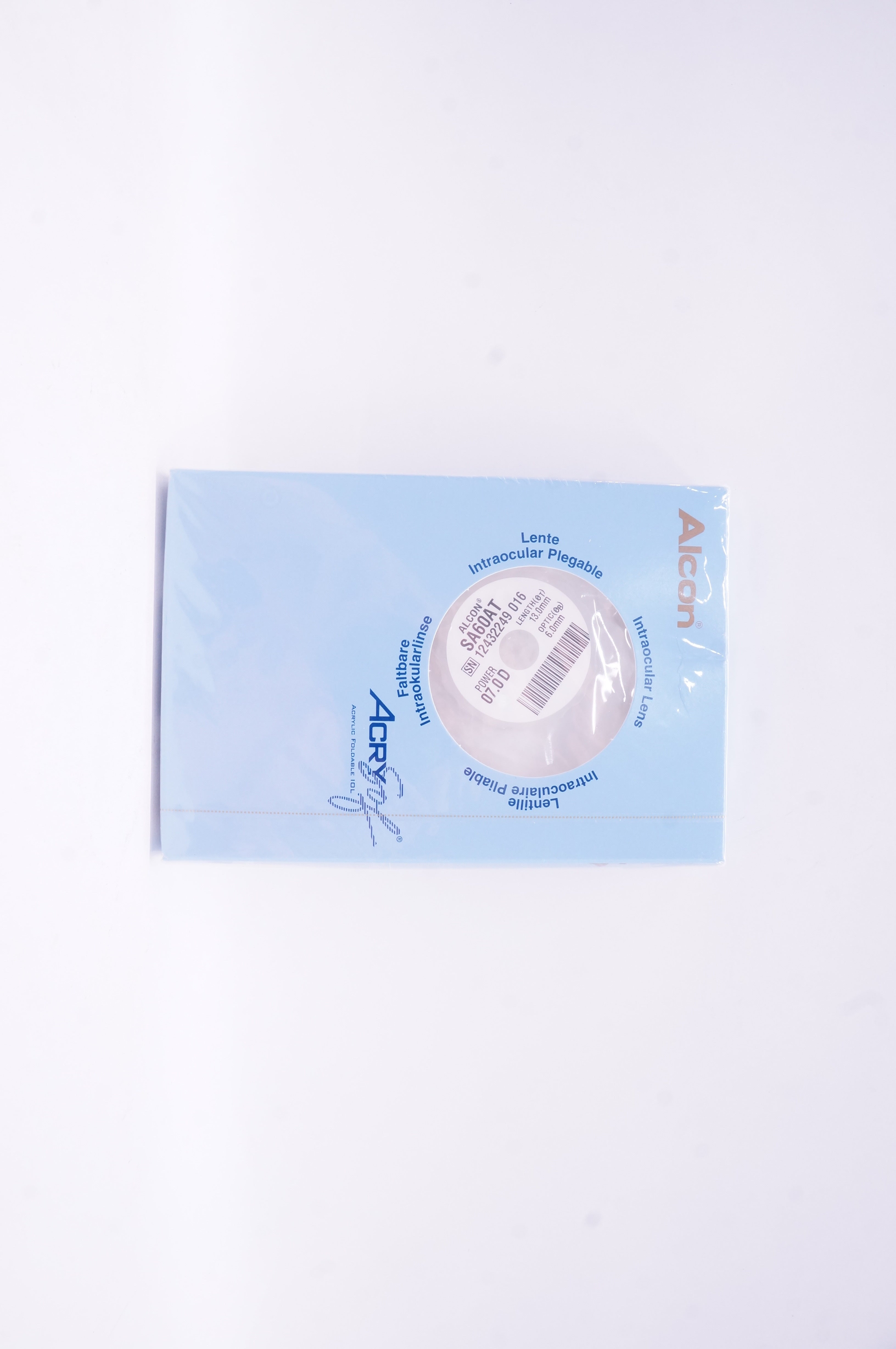Alcon SA60AT AcrySof Acrylic Foldable IOL 07.0D, Length 13.0mm, Optic 6 ...