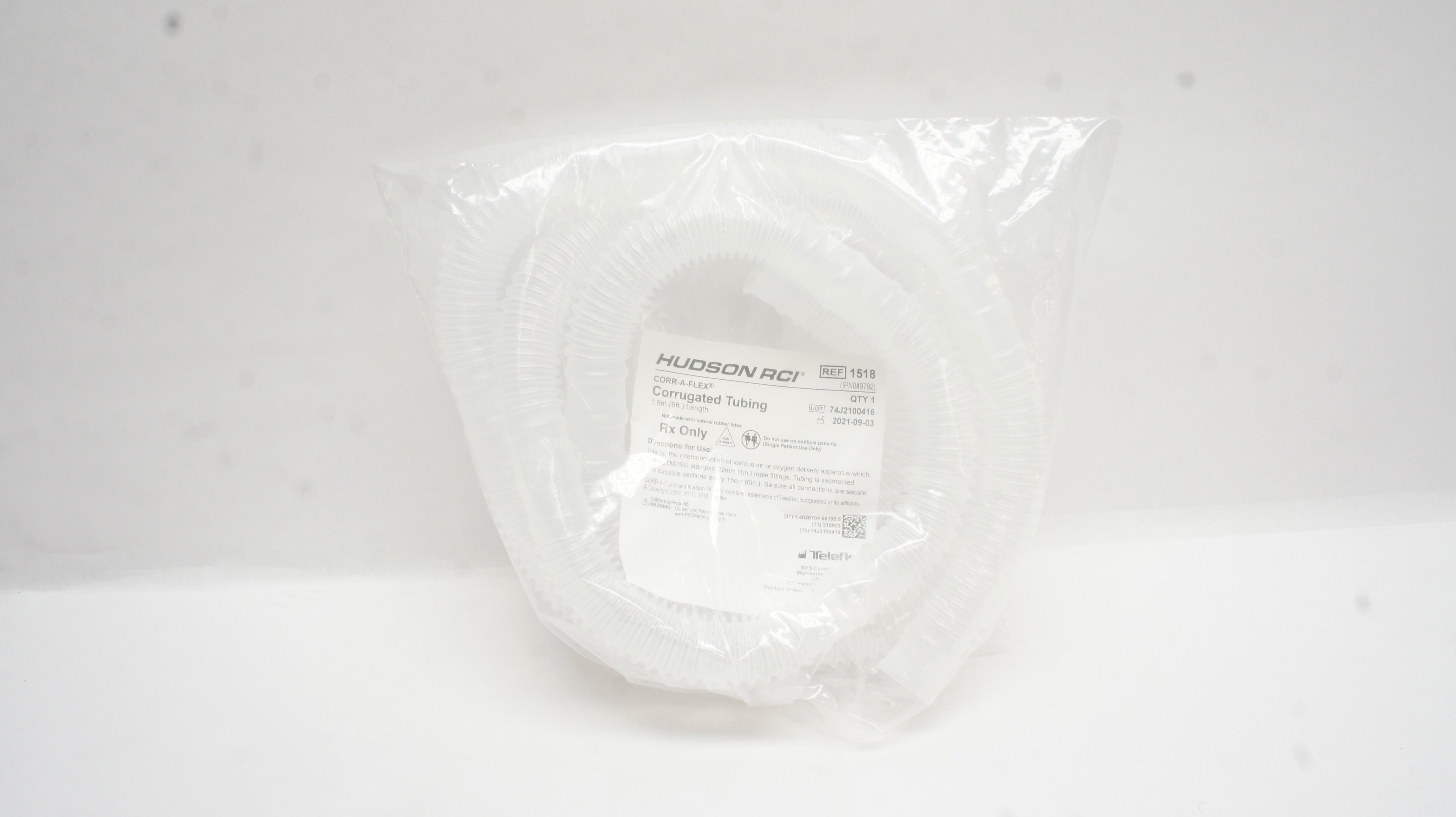 Teleflex 1518 Hudson RCI Corr-A-Flex Corrugated Tubing 6Ft. Length