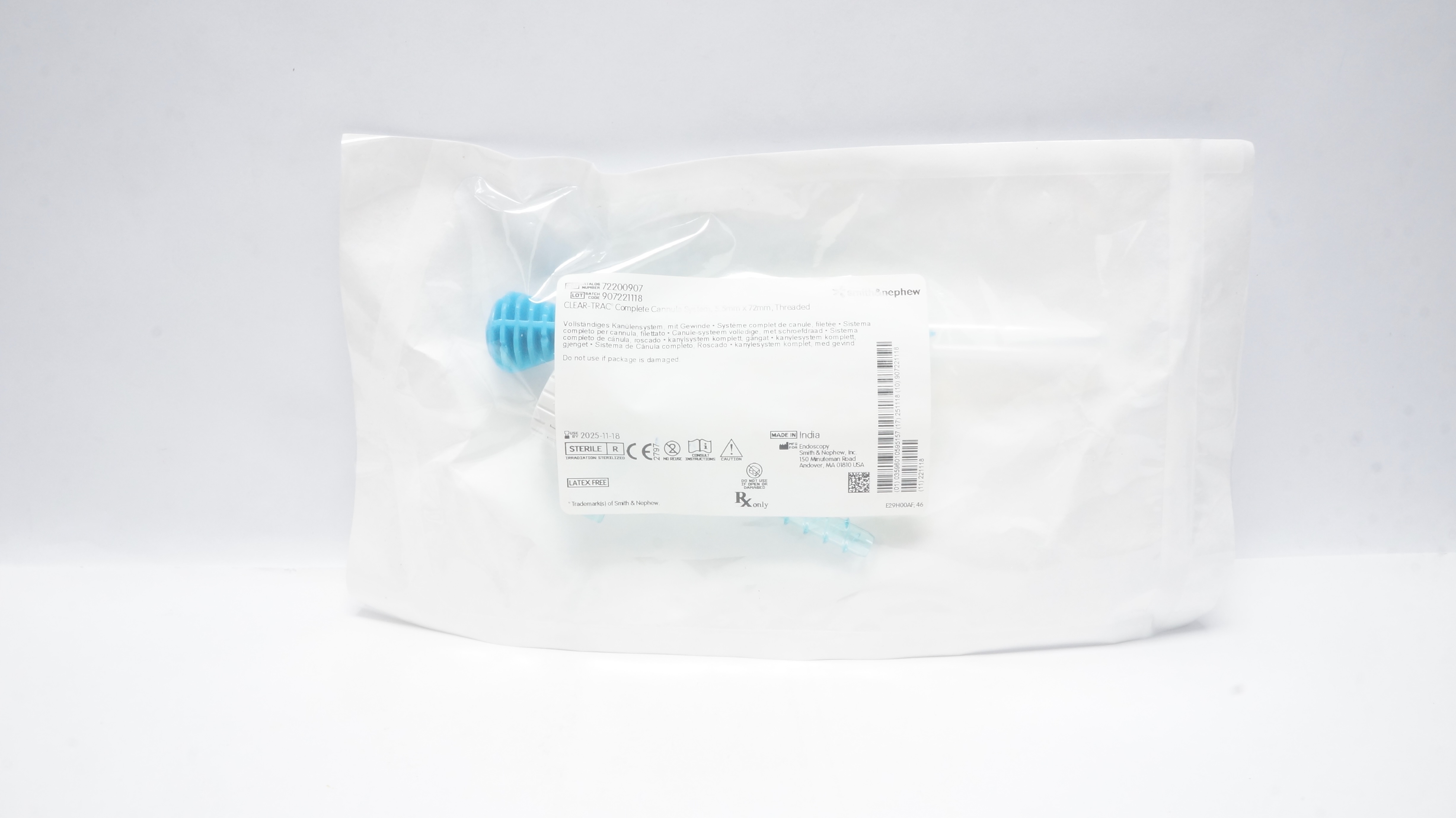 Smith&Nephew 72200907 Clear-Trac Complete Cannula System, 5.5mm x 72mm