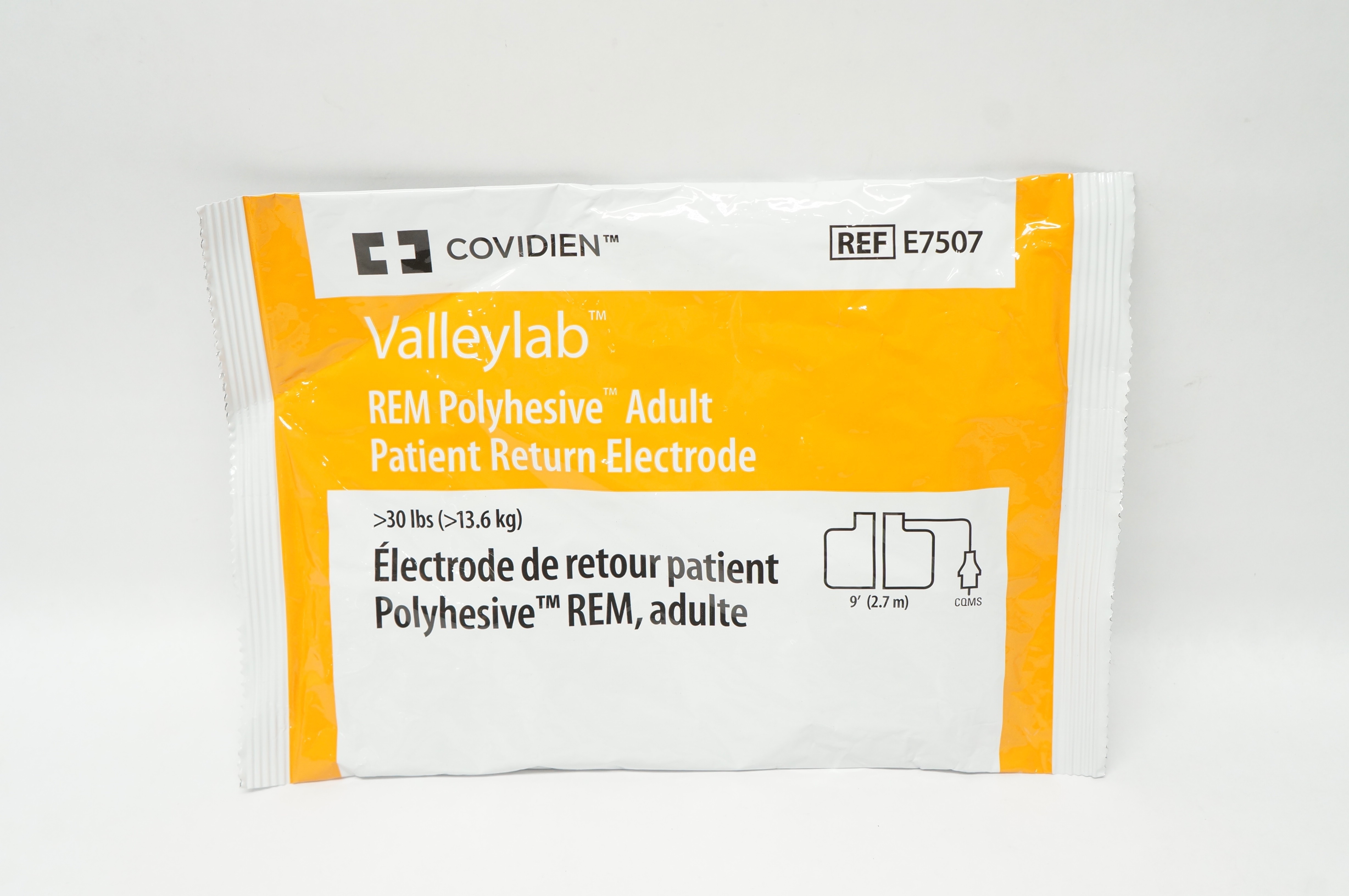 Covidien E7507 ValleyLab REM Polyhesive Adult Patient Return Electrode ...