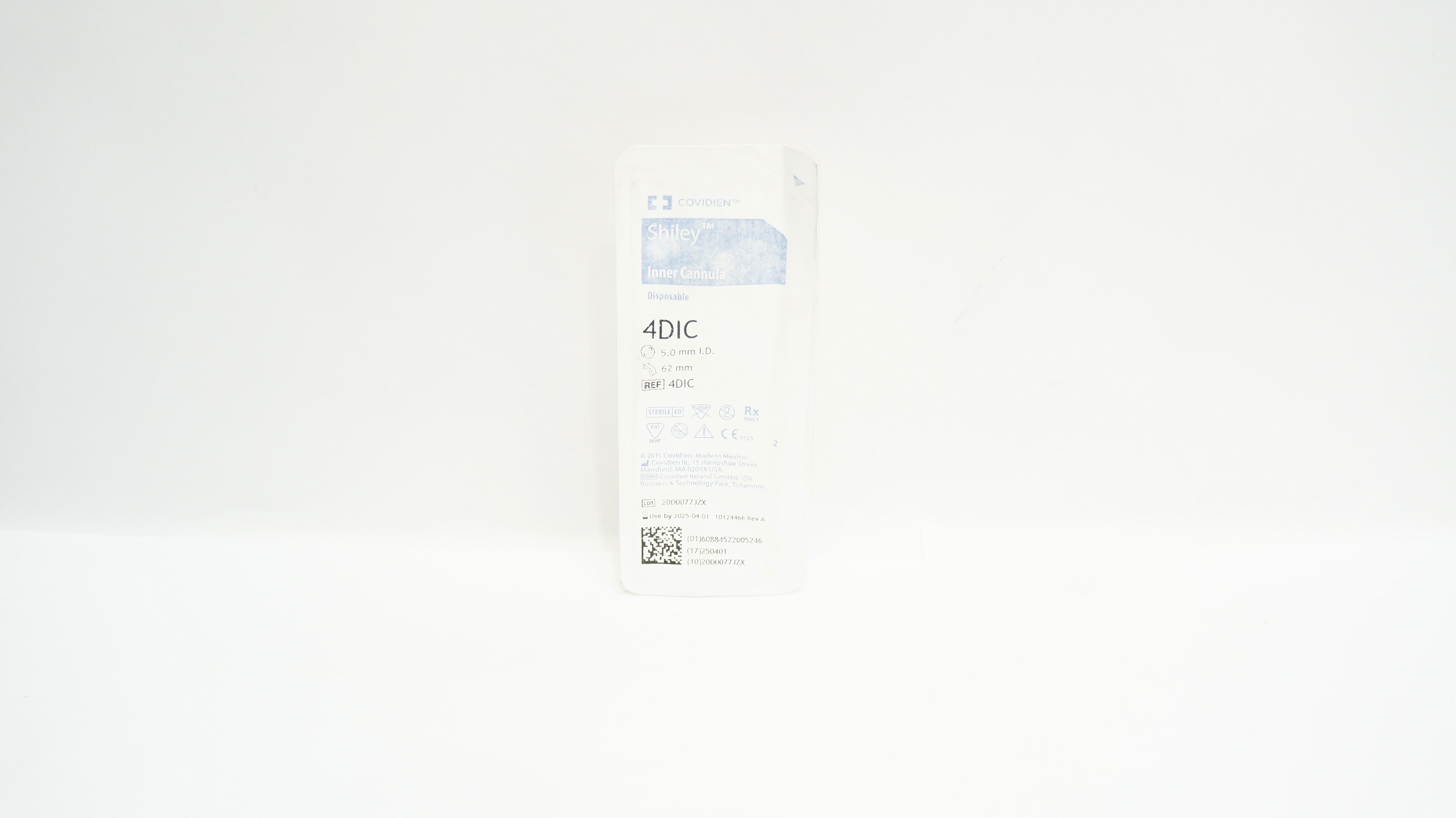 Covidien 4DIC Shiley Inner Cannula, Disposable, 5.0mm x 62mm