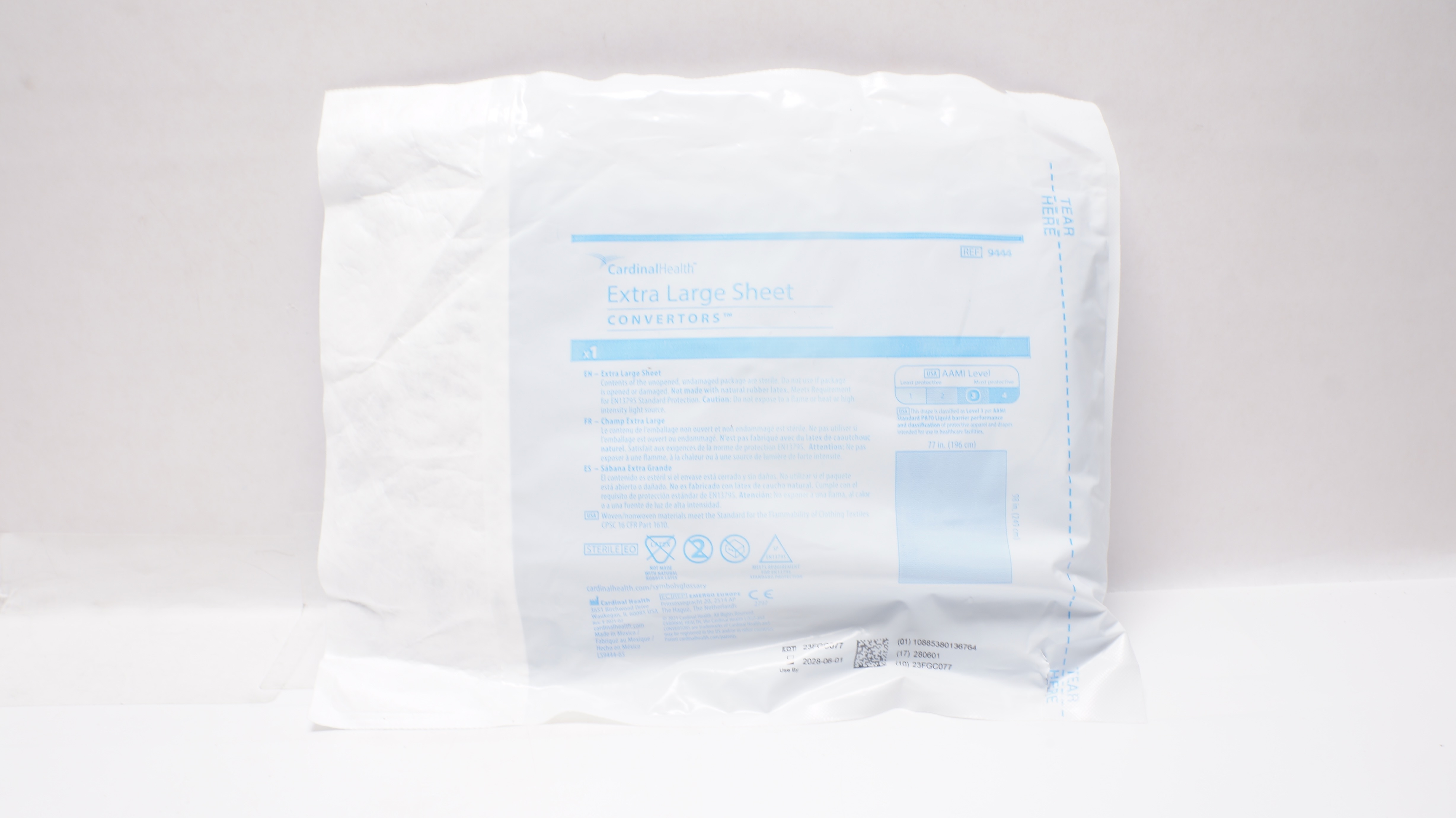 Cardinal Health 9444 Convertors Extra Large Sheet 77inch x 98inch