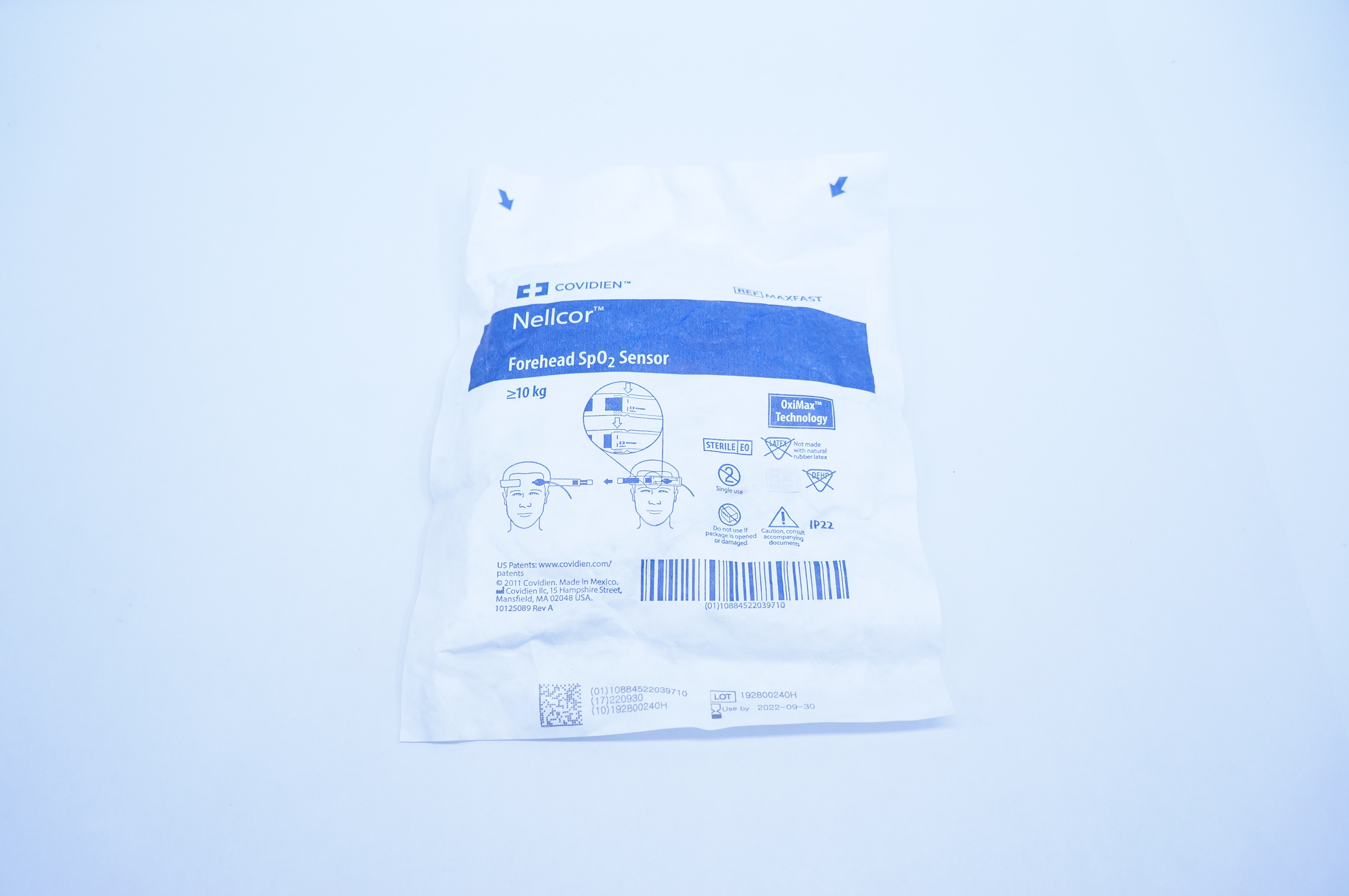 Covidien MAXFAST Nellcor Forehead SP02 Sensor ≥ 10 kg