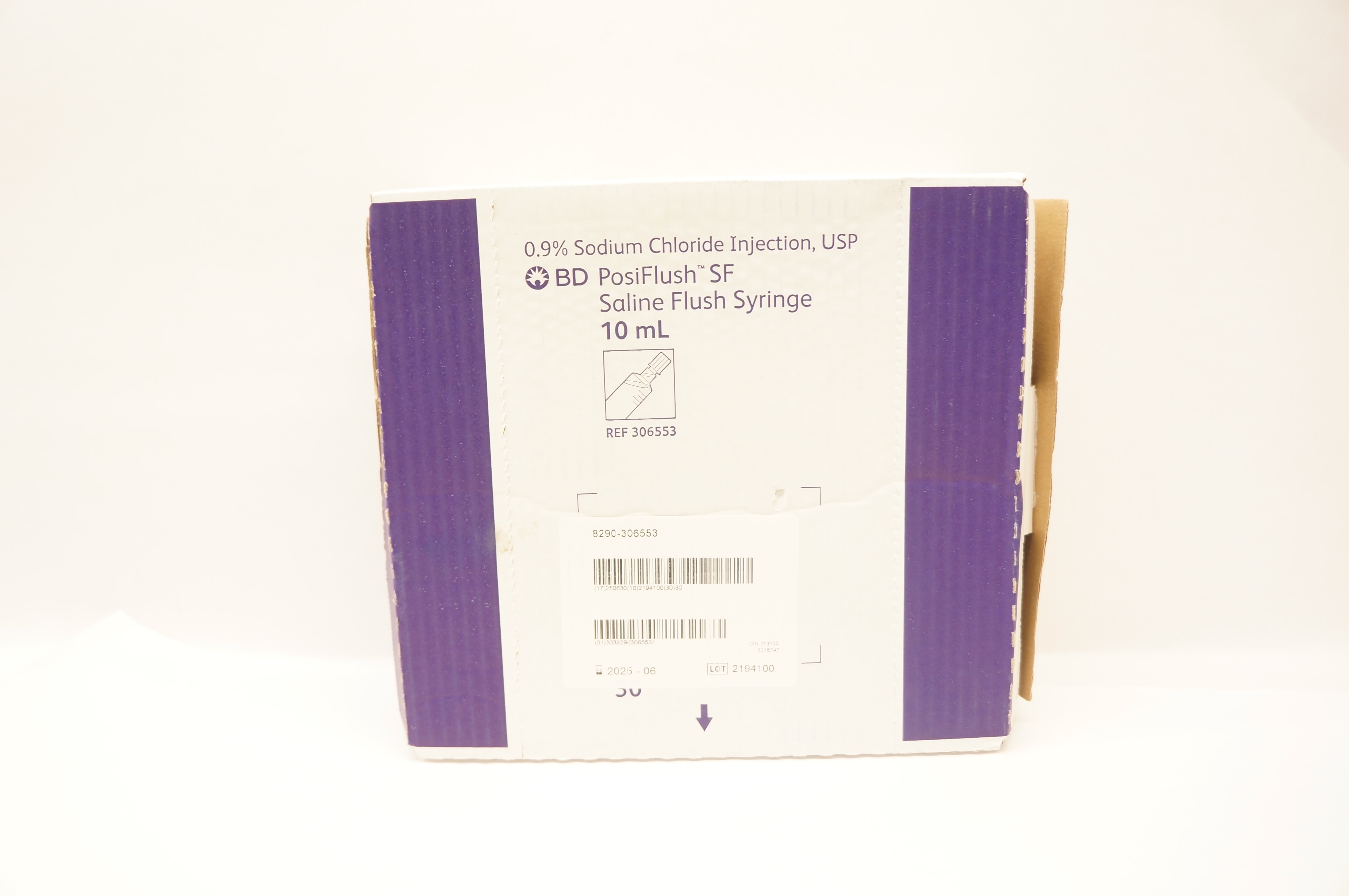 BD 306553 Saline Flush Syringe 10mL 0.9% Sodium Chloride Injection ...