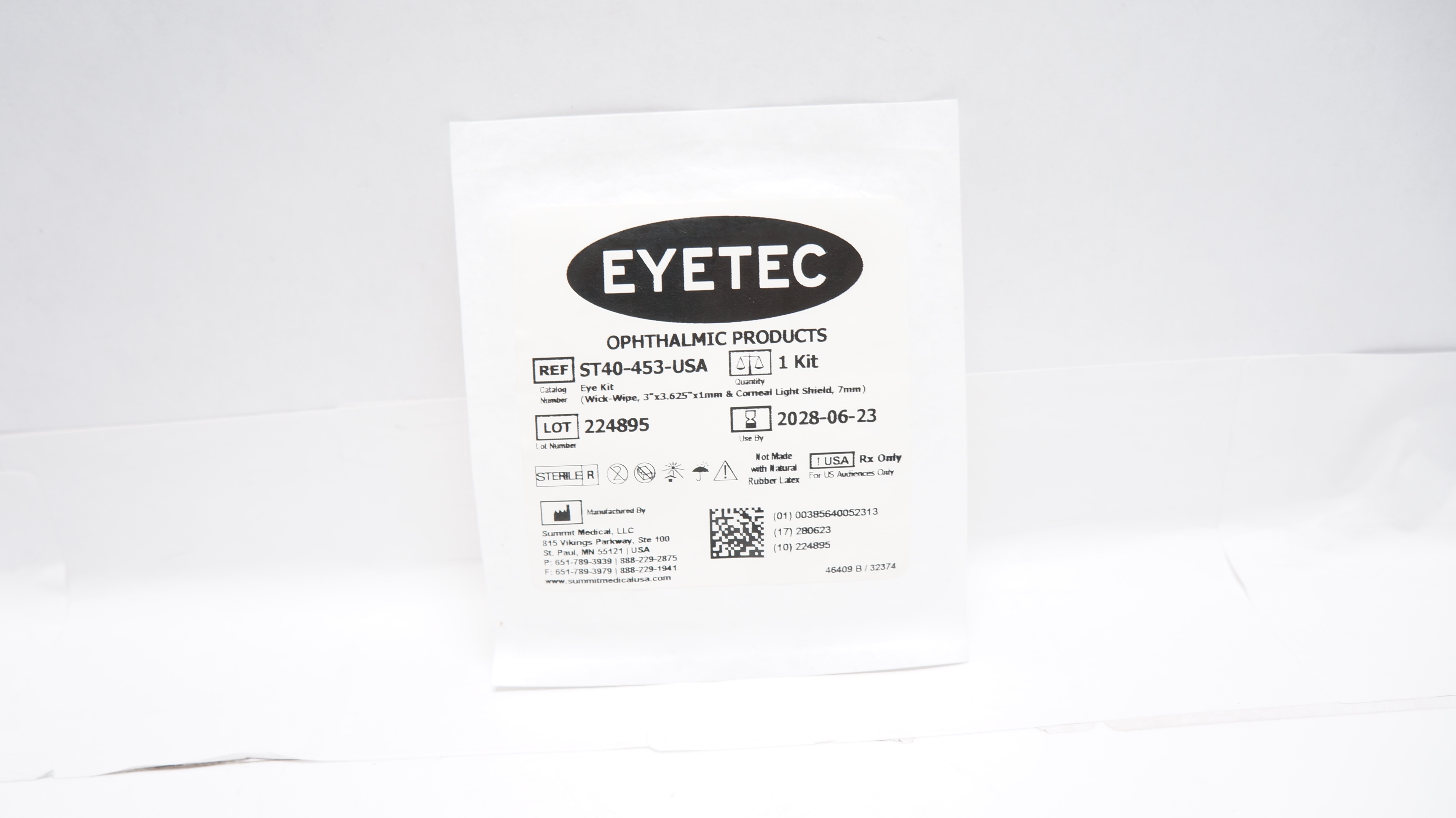 Summit Medical ST40-453-USA Eyetec Eye Kit