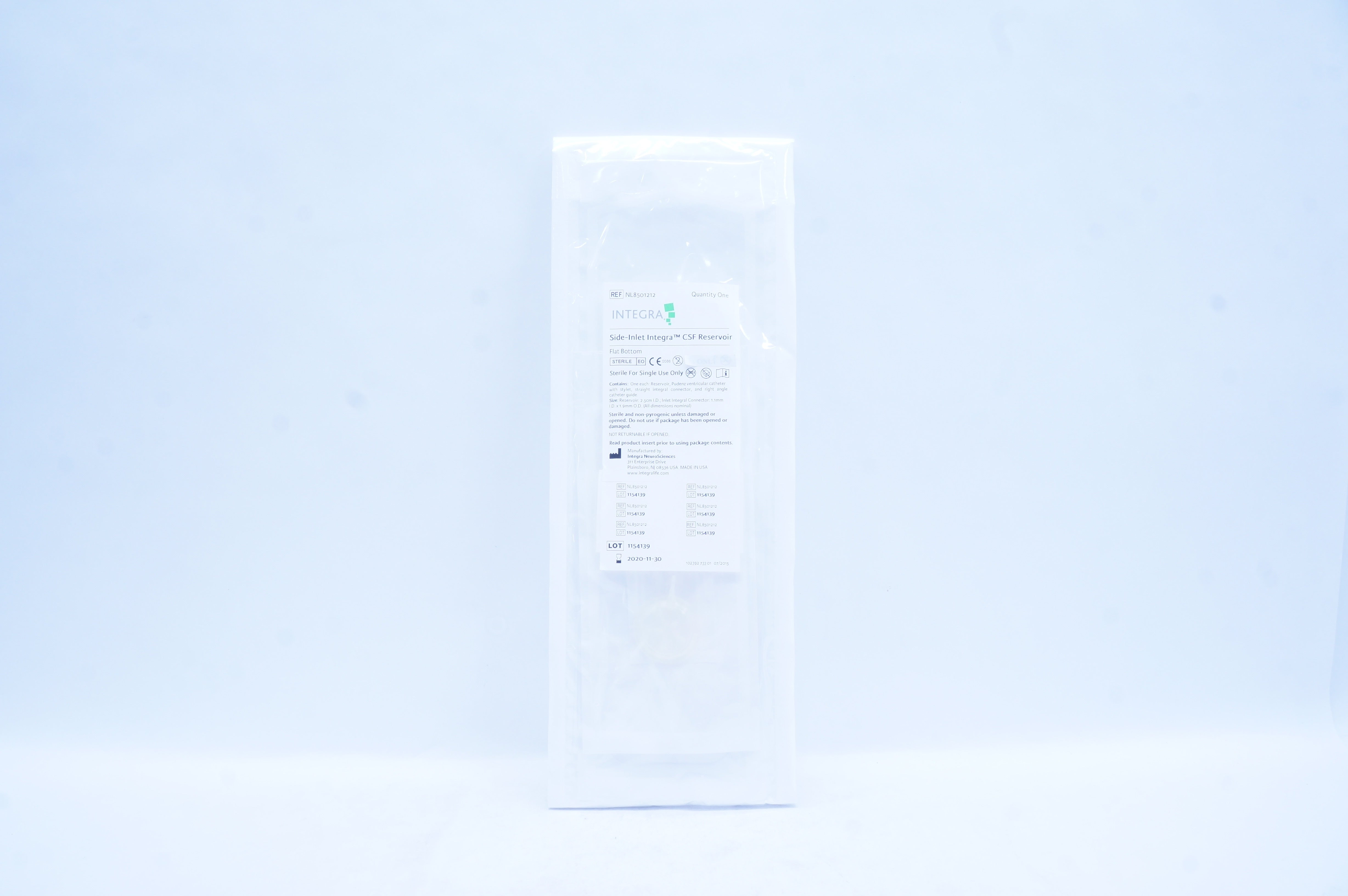 Integra NL8501212 Side-Inlet CSF Reservoir 2.5cm ID x 1.1mm ID x 1.9mm ...