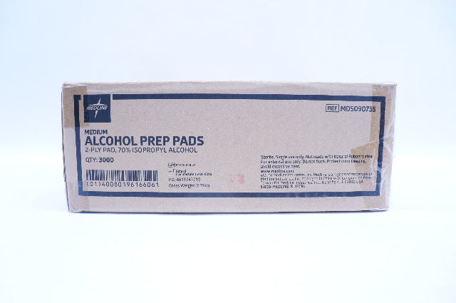 Medline MDS090735 Alcohol Prep Pad 70% Isopropyl Alcohol Medium - Box ...