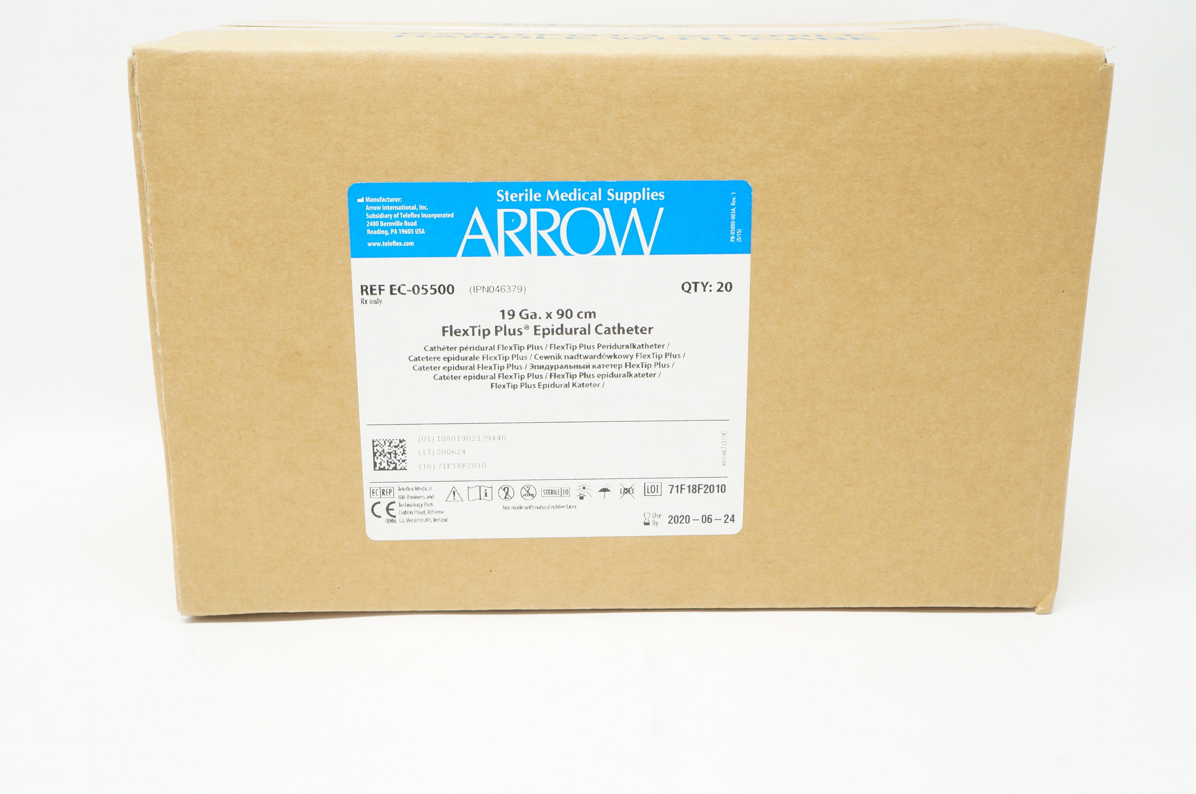 Teleflex EC-05500 Arrow FlexTip Plus Epidural Cath. 19Ga x 90cm (x ...