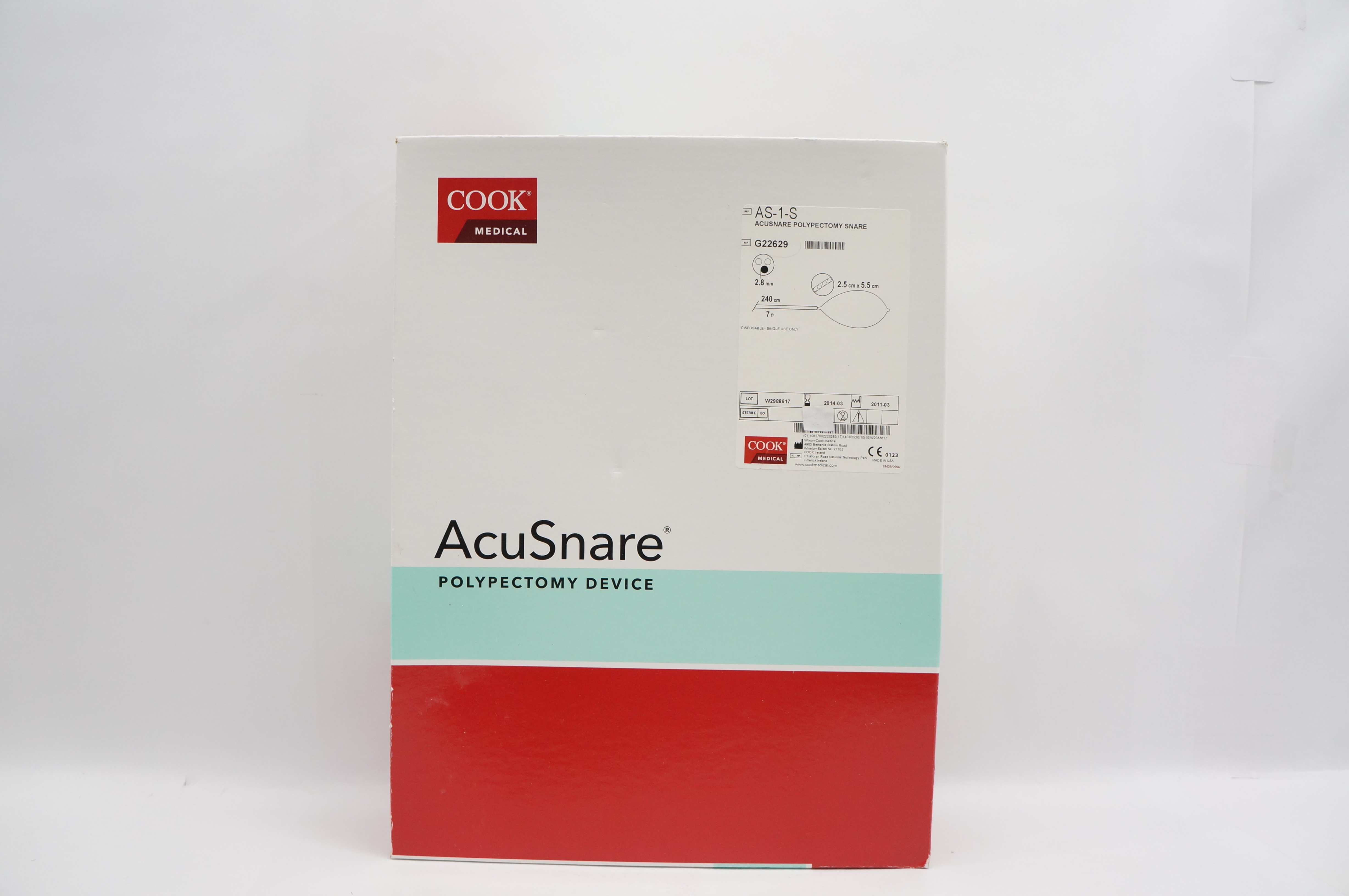 Cook Medical G22629 Acushare Polypectomy Snare 7Fr x 240cm (x)