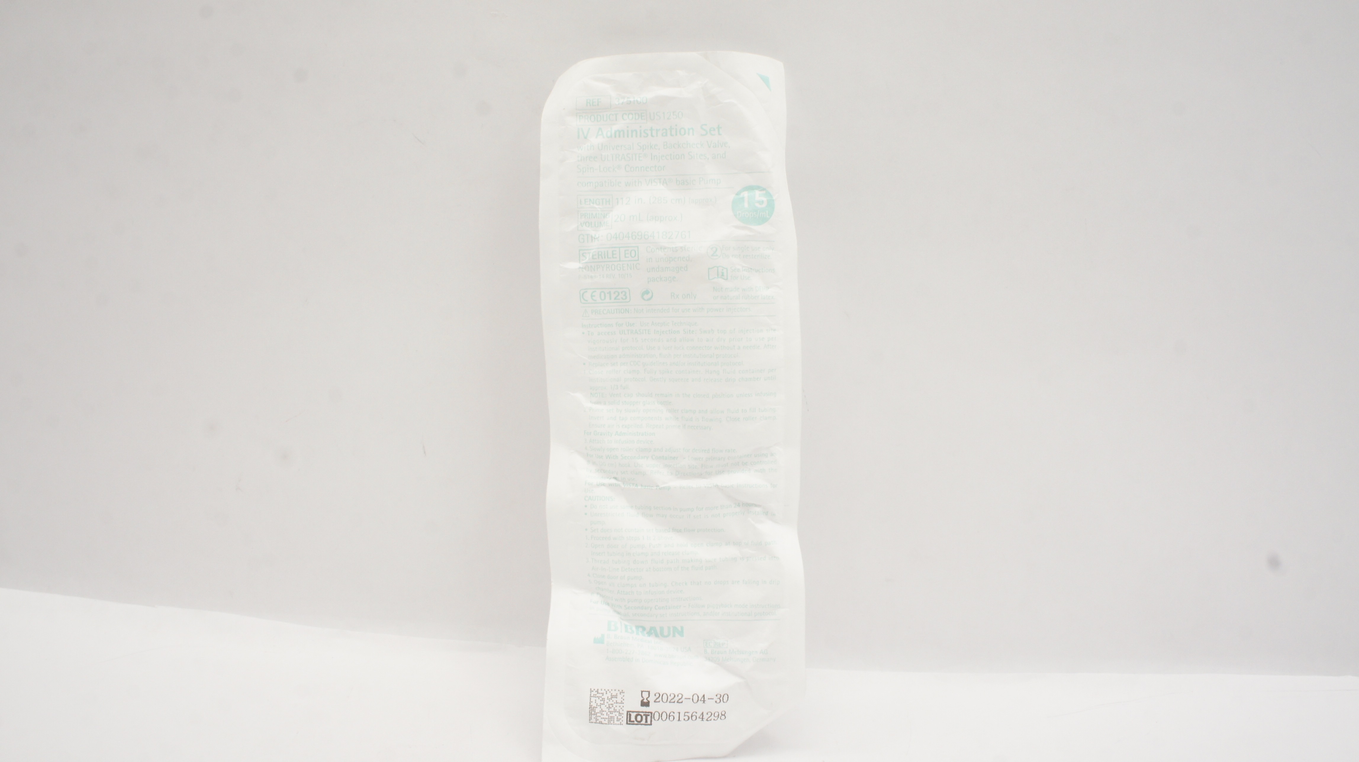 B. Braun 375100 IV Administration Set 112inch 15 drops (x)