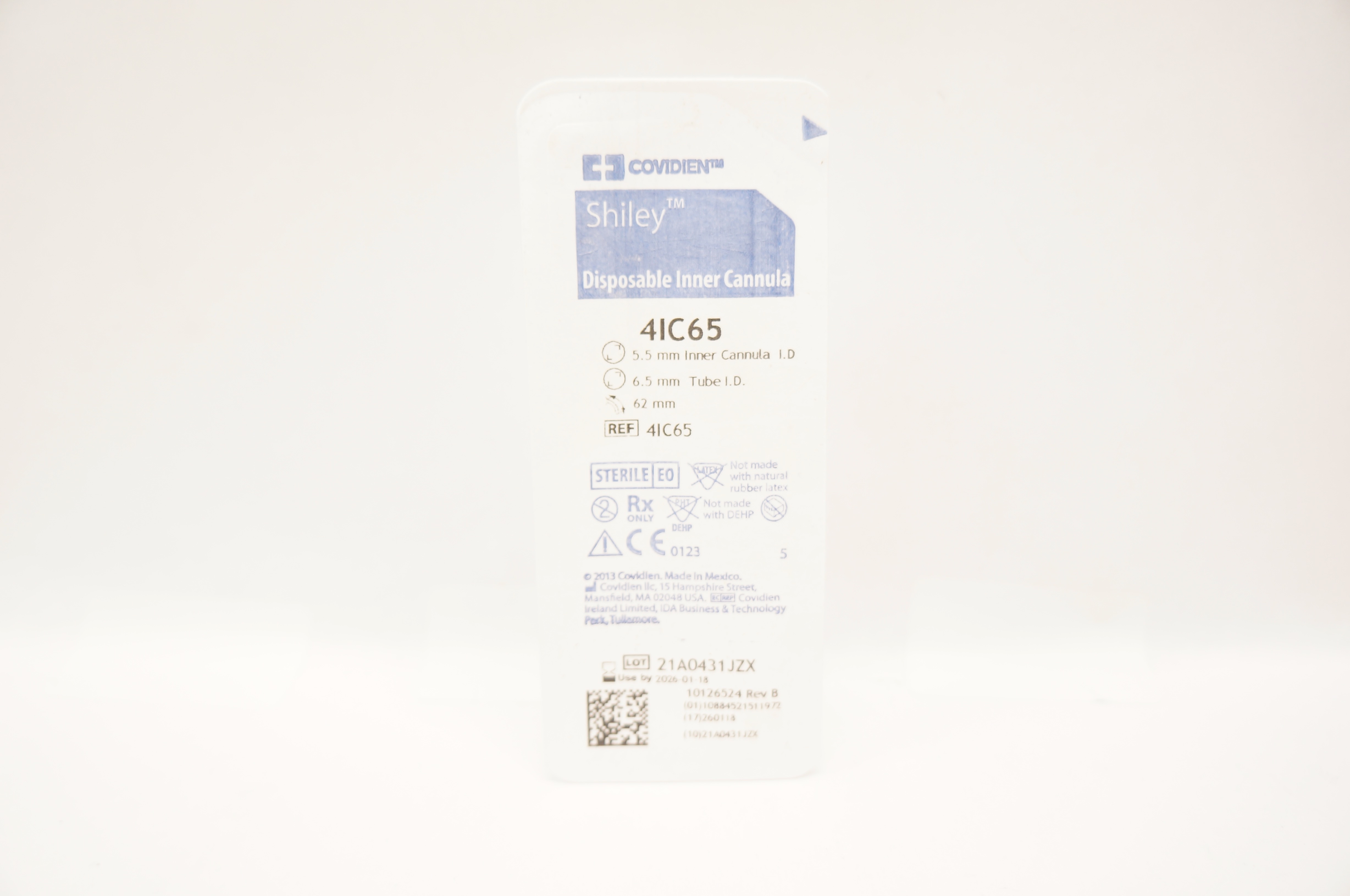 Covidien 4IC65 Shiley Disposable Inner Cannula 5.5mm ID x 6.5mm Tube ID ...