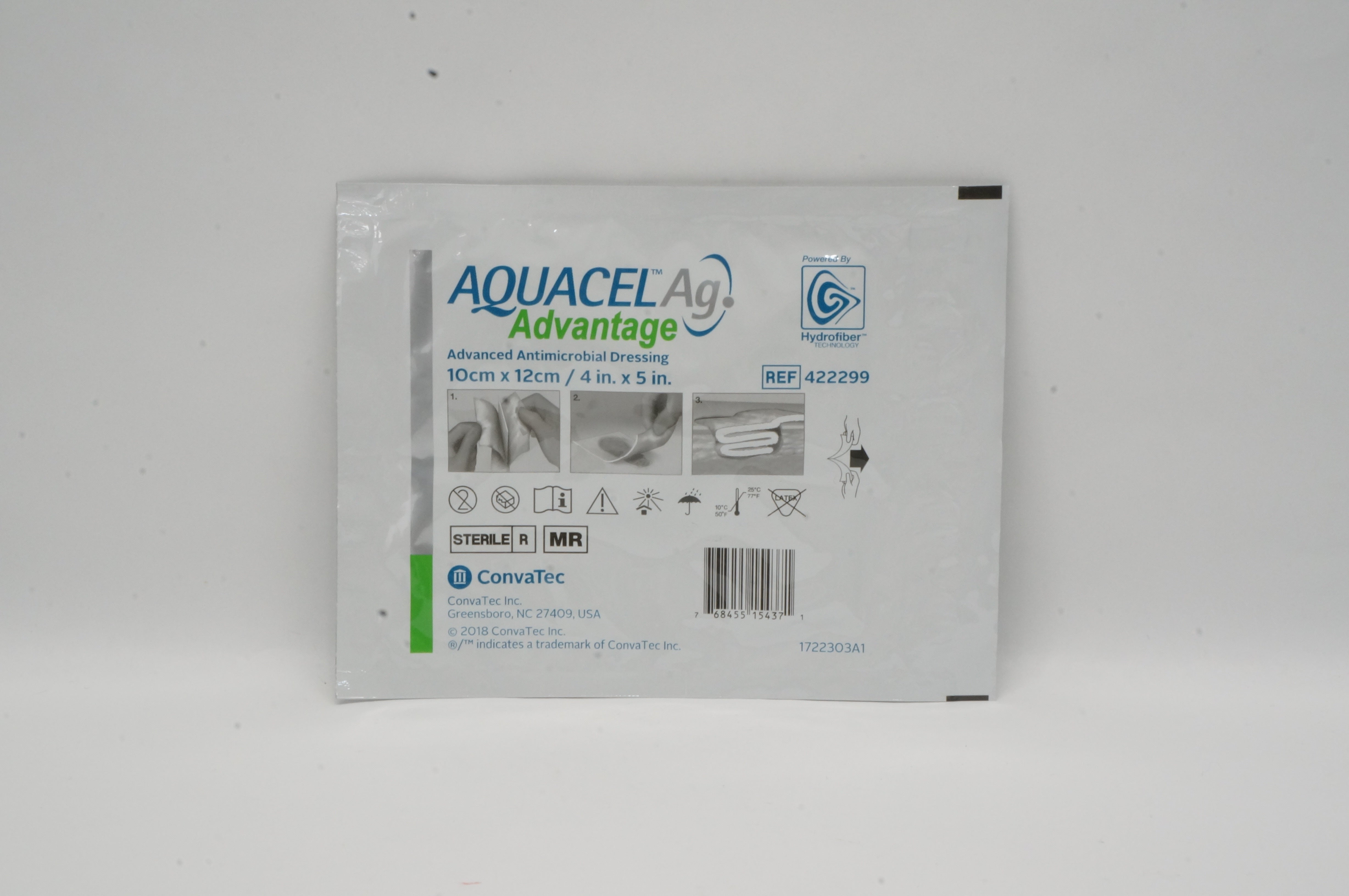 ConvaTec 422299 AquacelAg Advantage Advanced Antimicrobial Dressing 4 x ...