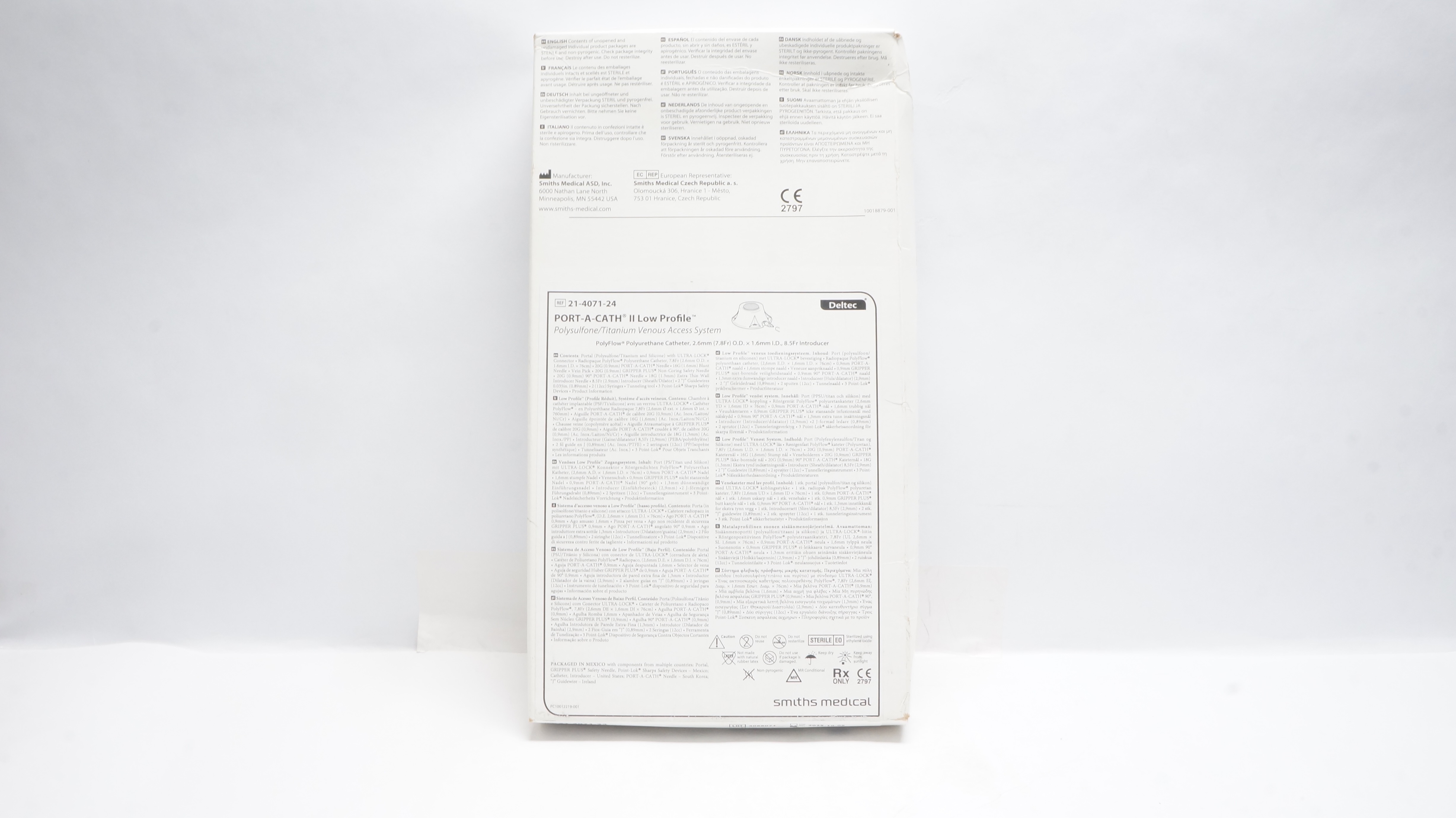 Smiths Medical 21-4071-24 PORT-A-CATH II Low Profile, Venous Access System