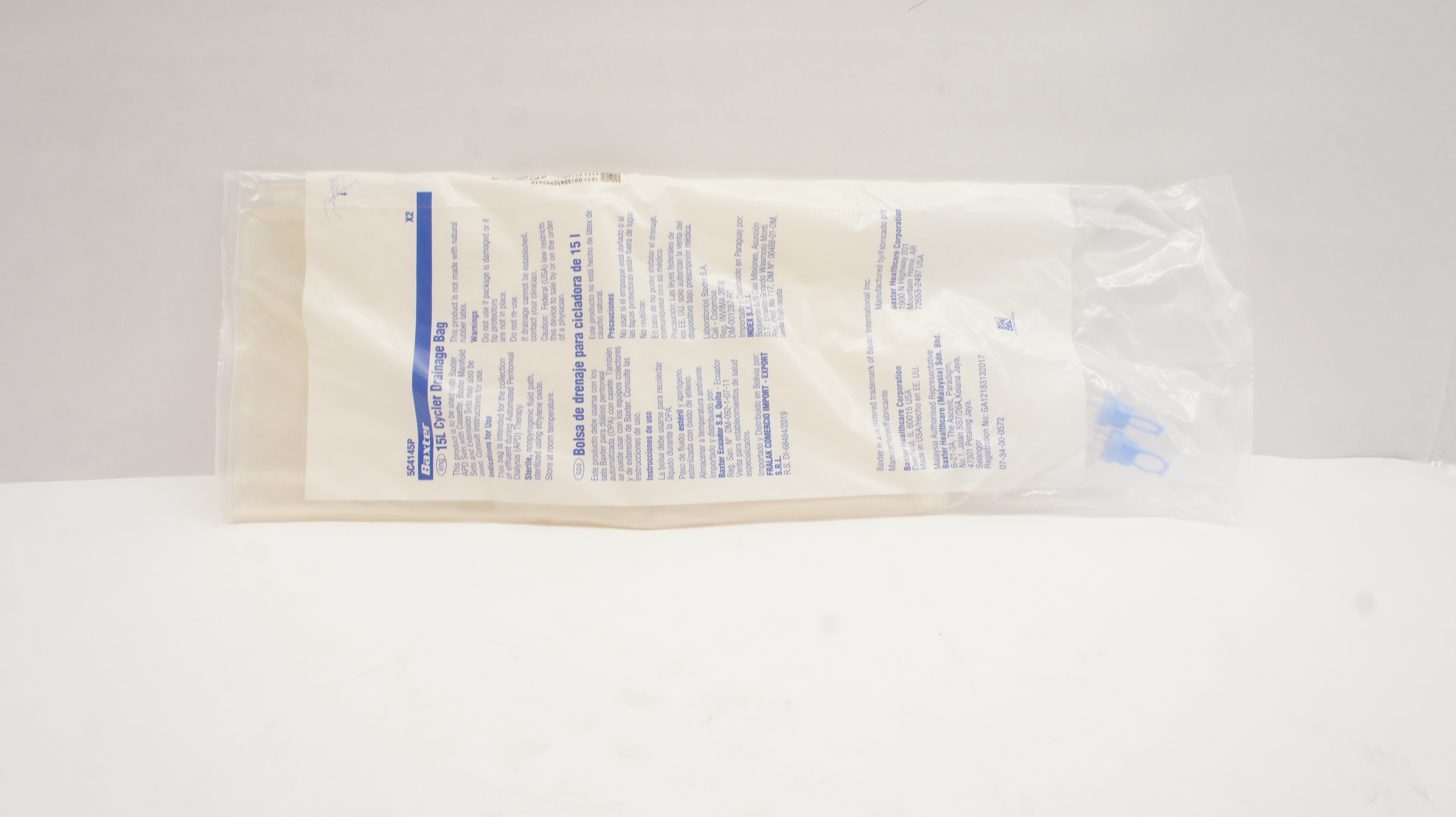 Baxter 5C4145P Cycler Drainage Bag 15L - Pack of 2