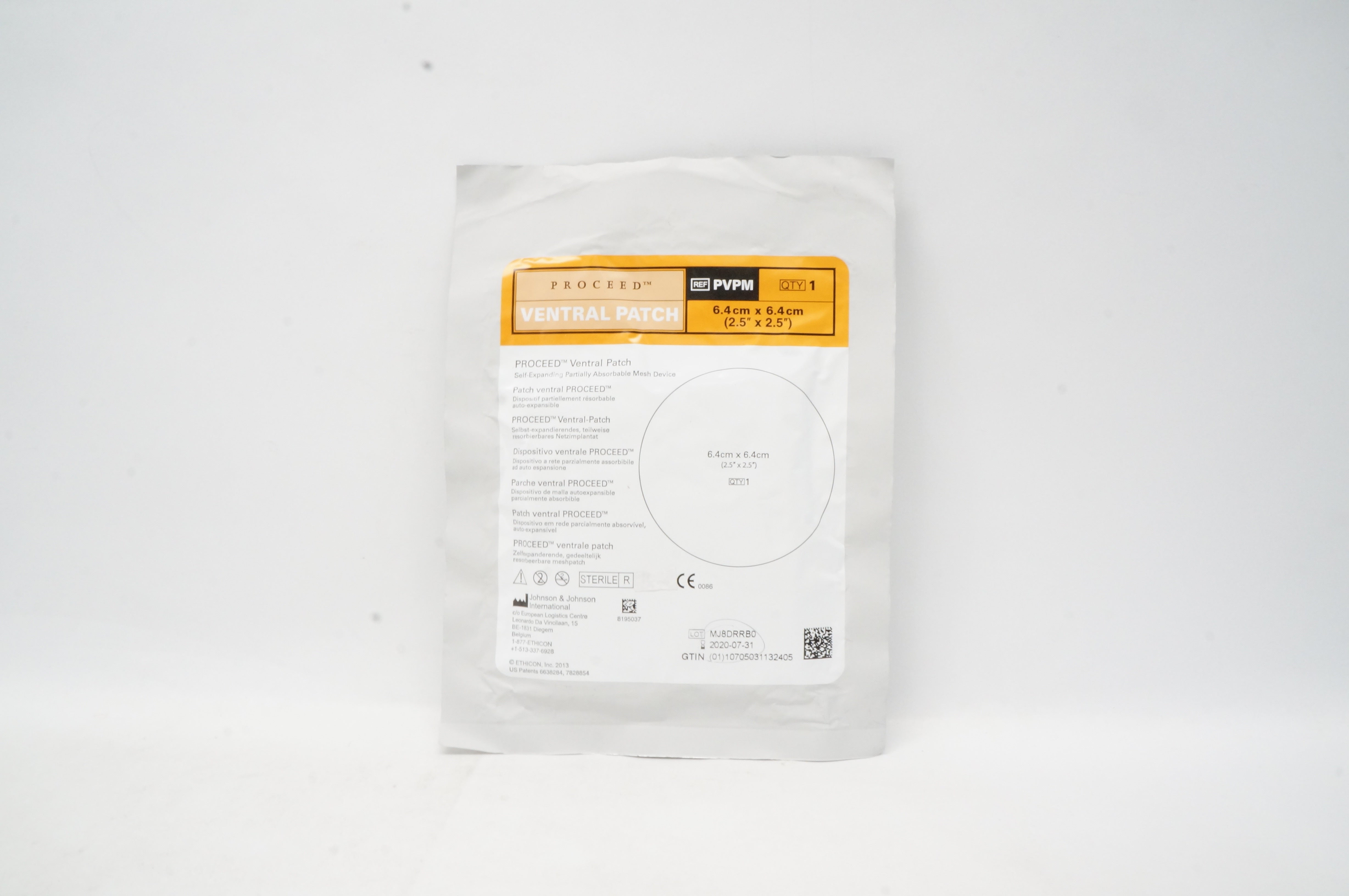 Ethicon PVPM PROCEED Ventral Patch 2.5inch x 2.5inch (x)